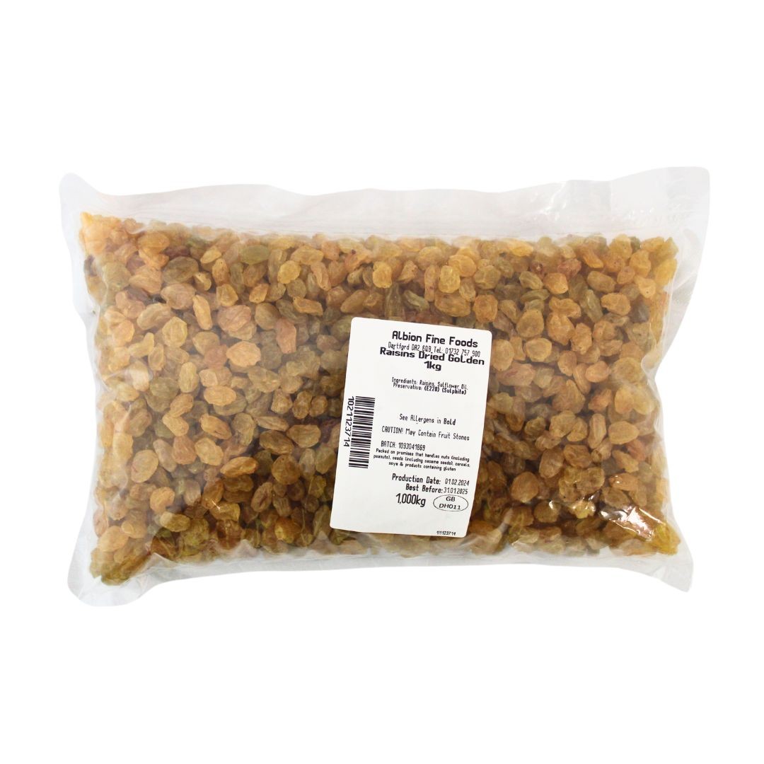 Raisins Golden, Dried 1kg | Albion Fine Foods Ltd.