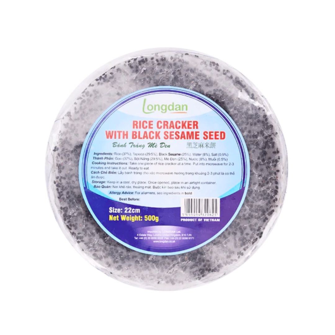 Rice Crackers Black Sesame Seed 500g | Albion Fine Foods Ltd.