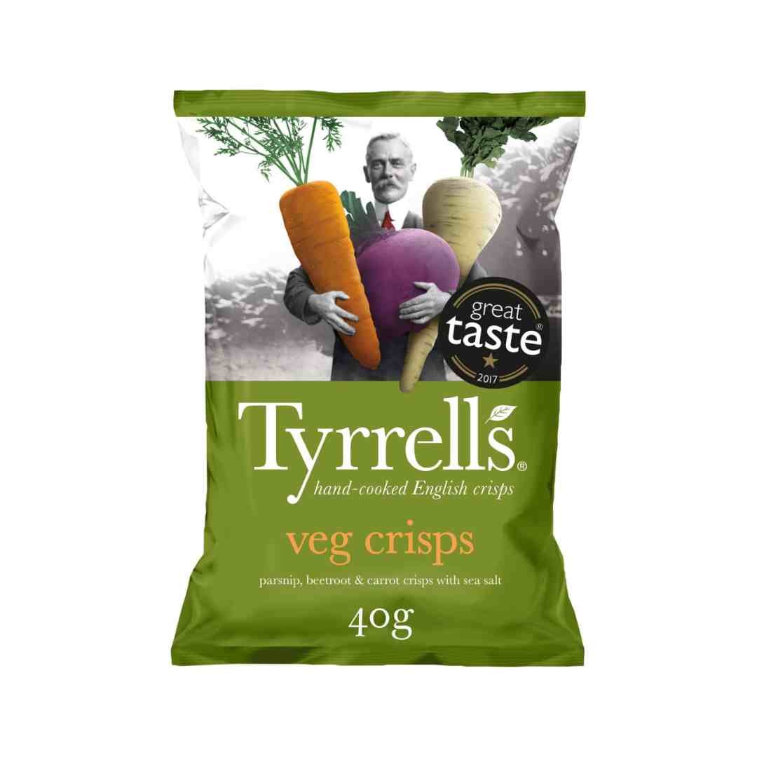 Tyrrells Vegetable Crisps 24 x 40g | Albion Fine Foods Ltd.
