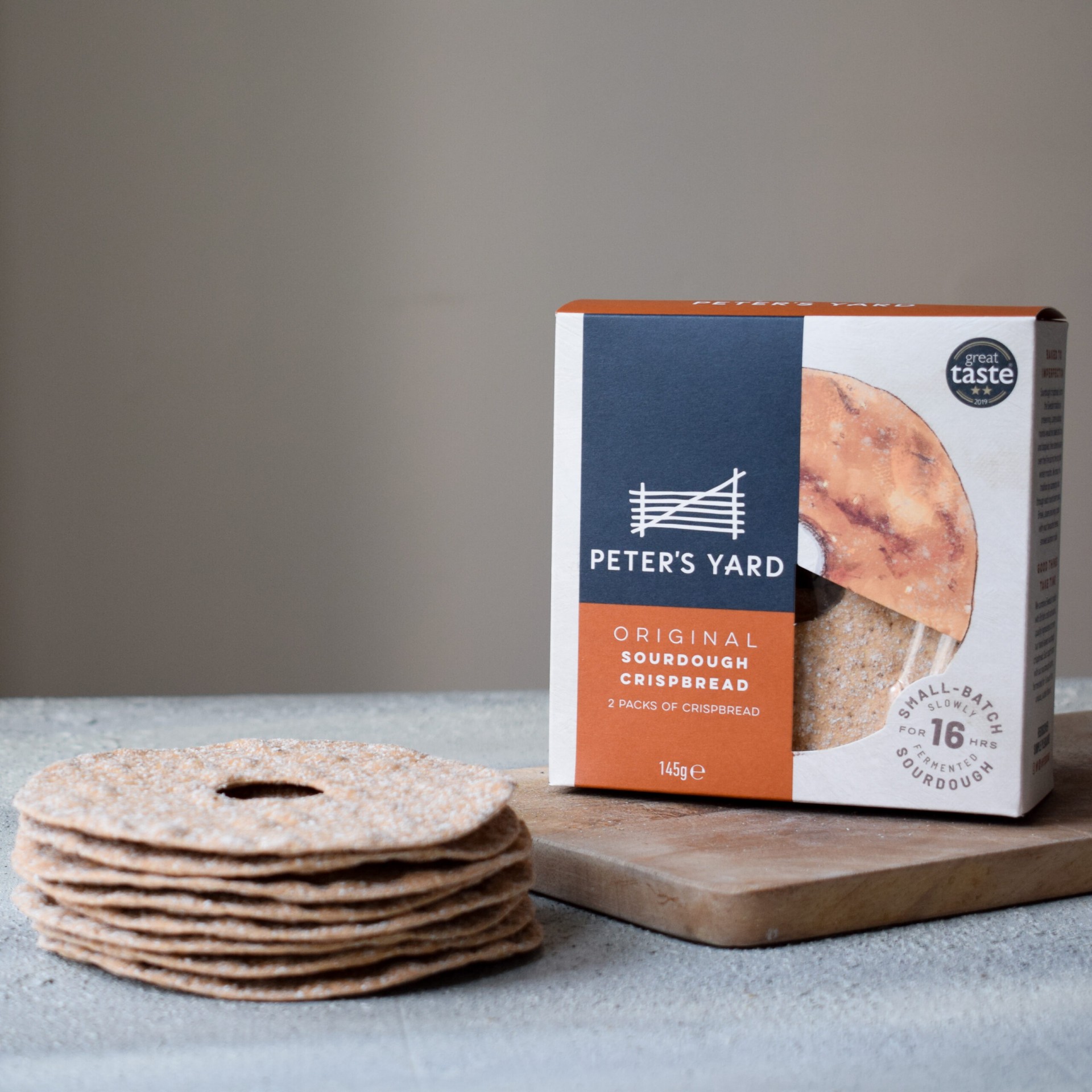 Peters Yard Crispbread with Hole 8 x 145g | Albion Fine Foods Ltd.