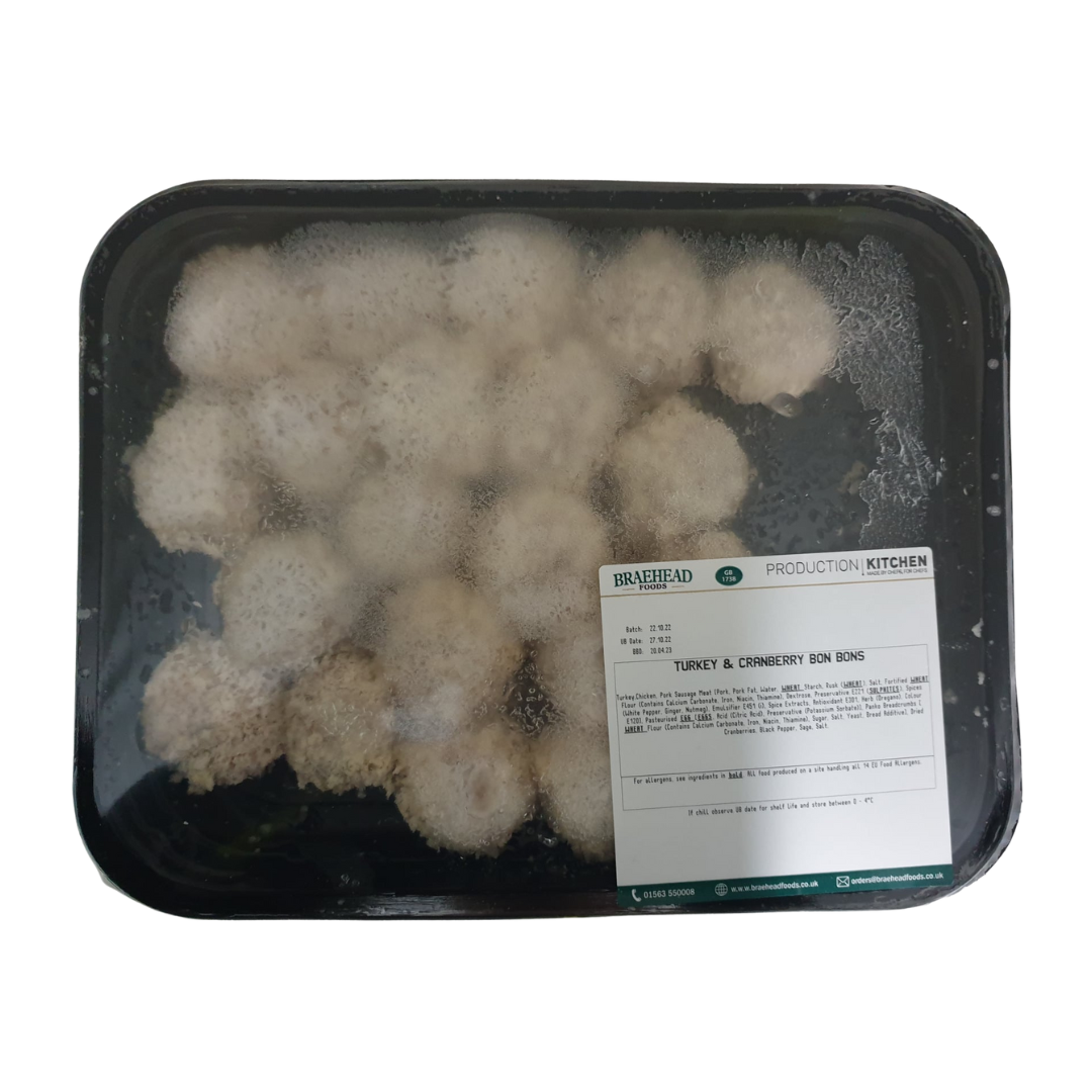Bon Bons Turkey & Cranberry in Panko Crumbs, Frozen 20 x 40g | Albion ...