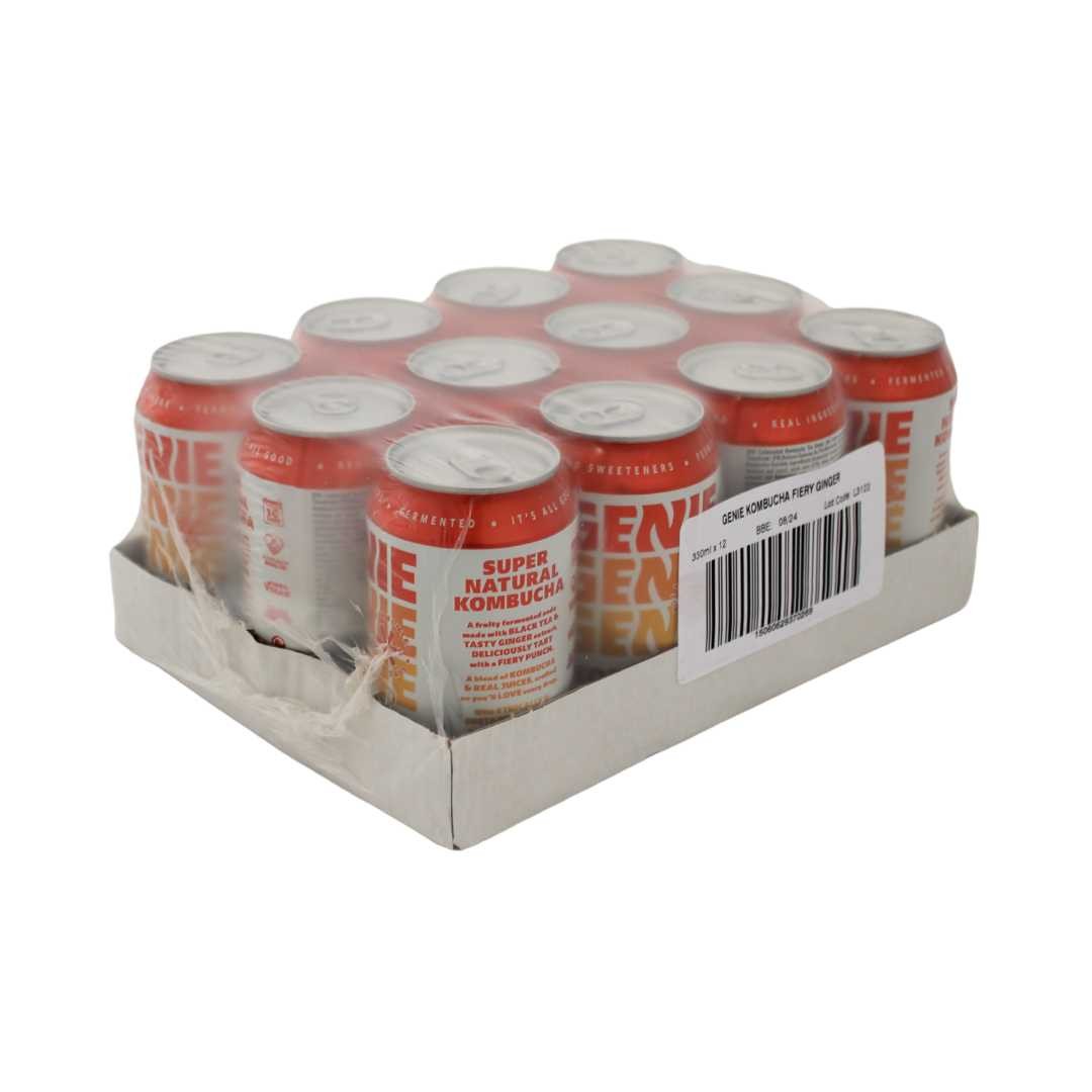 Kombucha Fiery Ginger, Can - Genie 12 x 330ml | Albion Fine Foods Ltd.