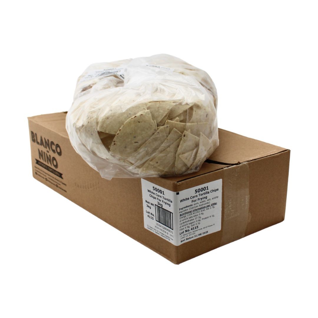 Tortilla Chips White, Pre-Cut Unfried - Blanco Niño