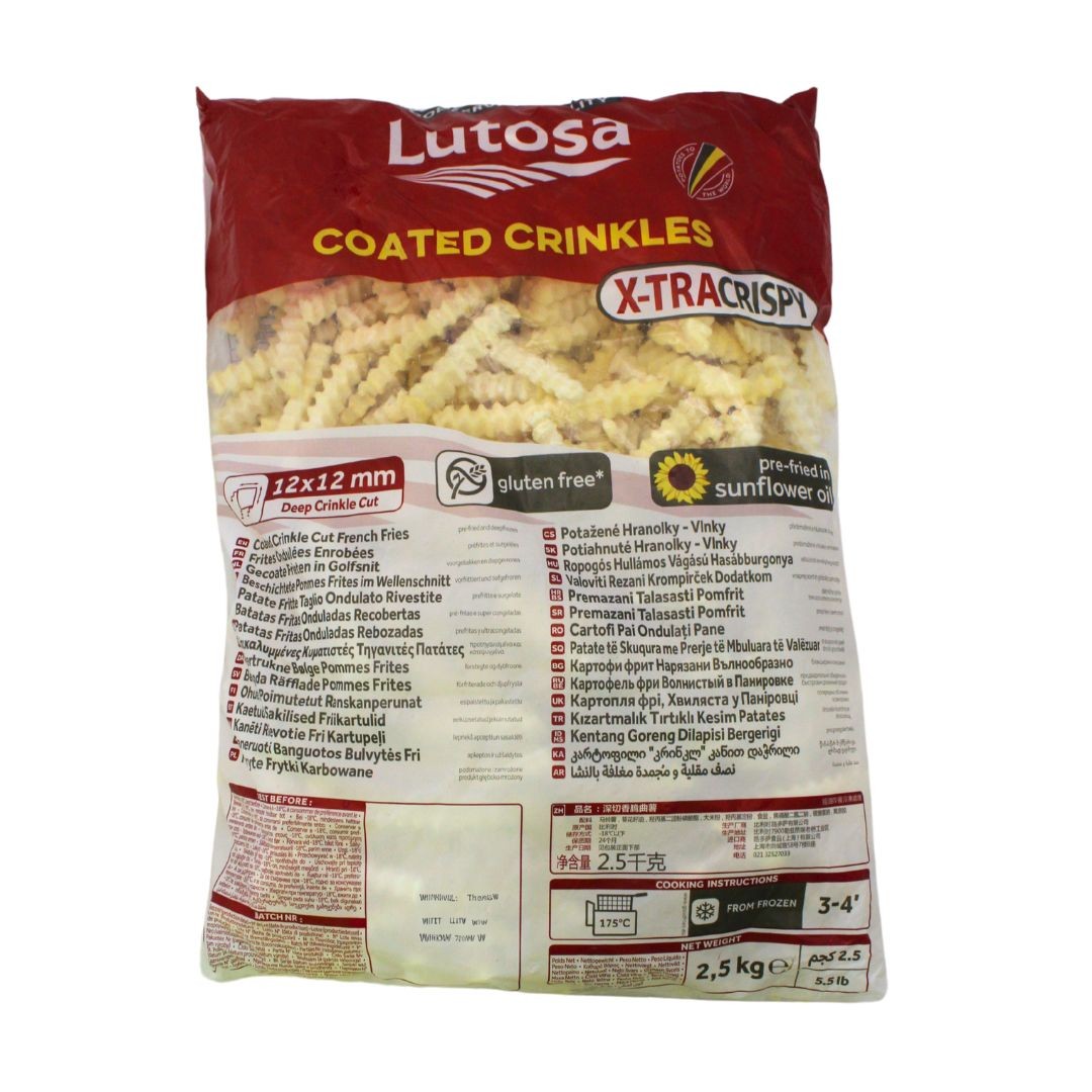 Chips Coated Crispy Crinkles, Frozen