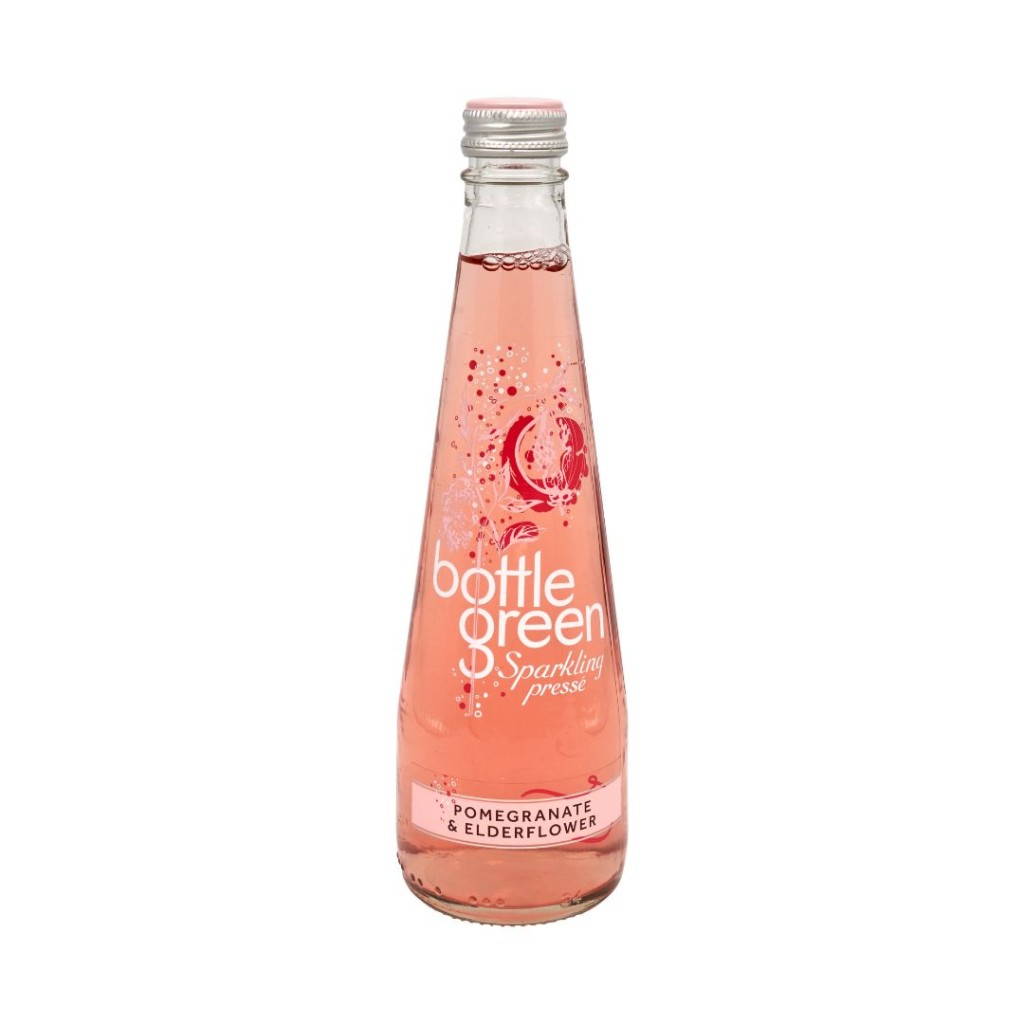 Sparkling Presse, Pomegranate & Elderflower - Bottle Green 275ml x 12 ...