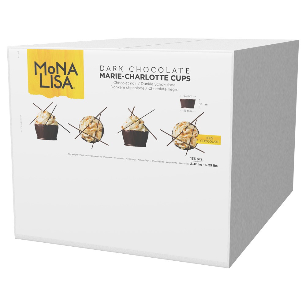 Mona Lisa Cups Dark Chocolate Marie-Charlotte x135 | Albion Fine Foods Ltd.