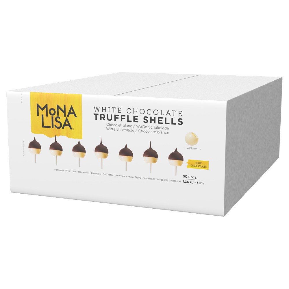 Chocolate Truffle Shells, White - Mona Lisa 2.5cm x 504 | Albion Fine ...
