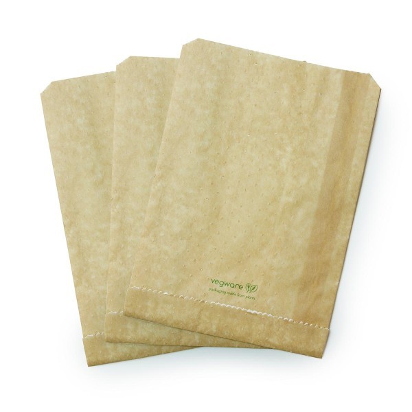Thermal Paper Bag 6.5 x 3x9 - Vegware X 500 | Albion Fine Foods Ltd.