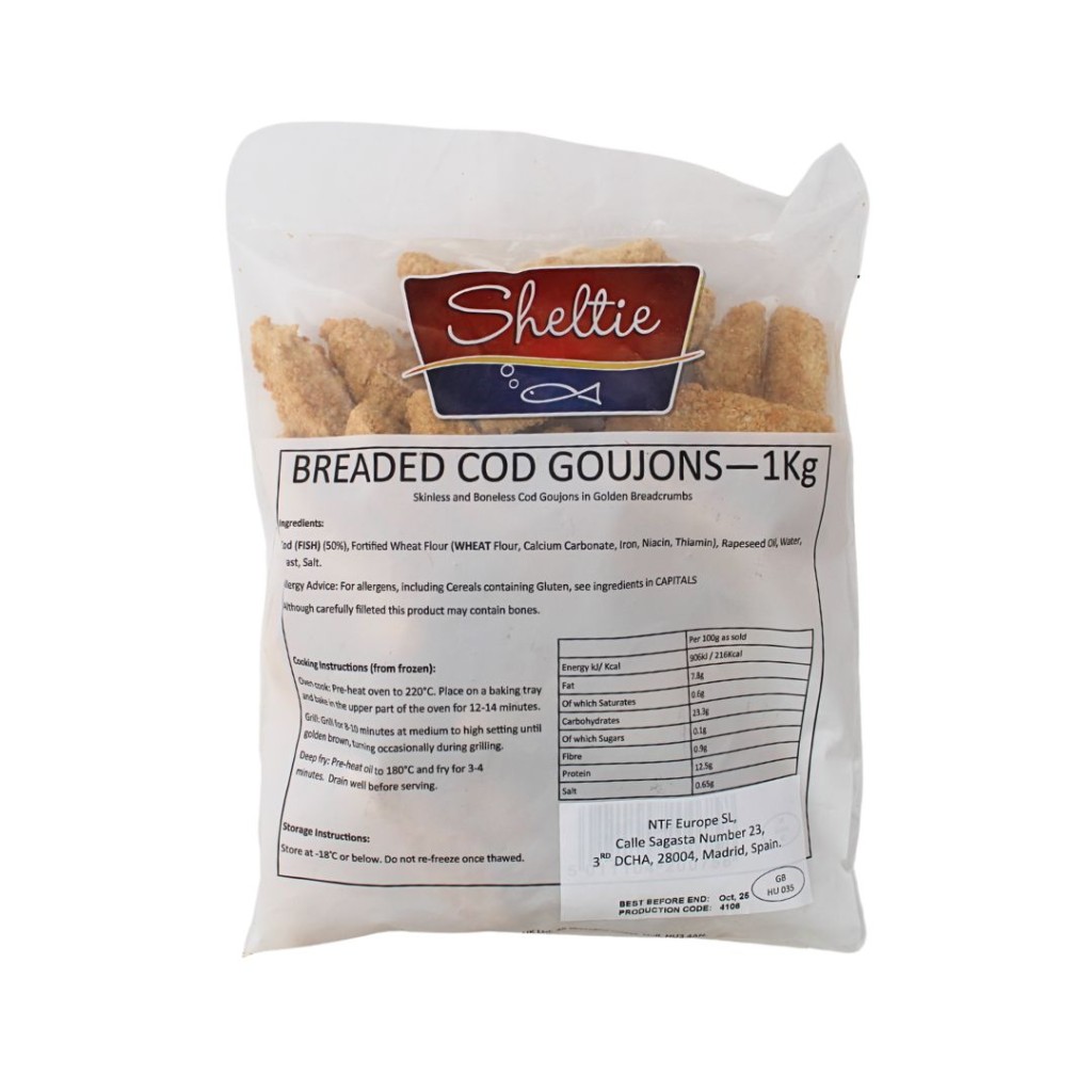 Goujons Cod, Breaded & Frozen