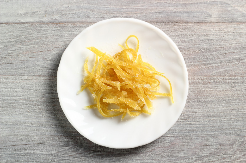 Lemon Zest Strips Candied 1kg | Albion Fine Foods Ltd.