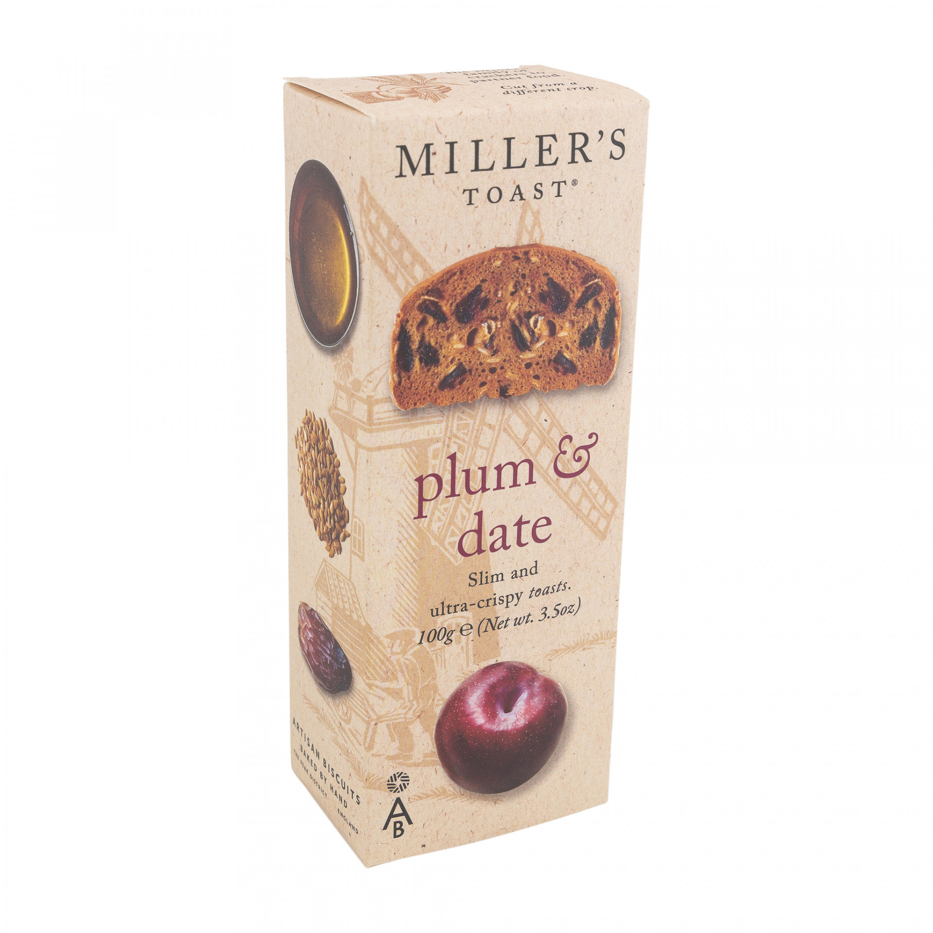 Millers Toast Plum & Date 100g | Albion Fine Foods Ltd.