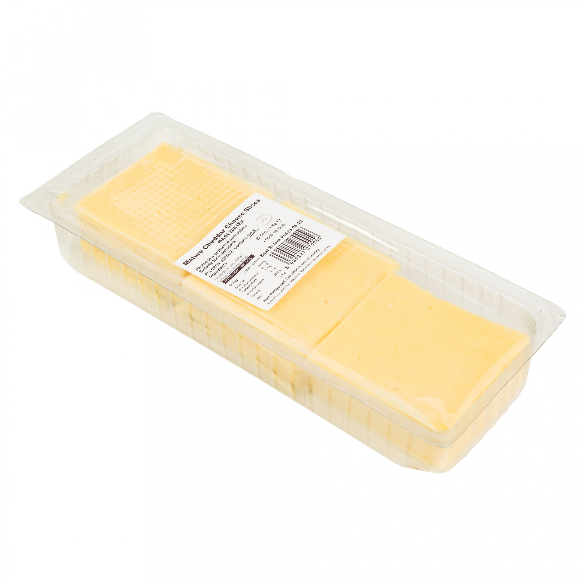 Mature Cheddar Slices 1kg | Albion Fine Foods Ltd.