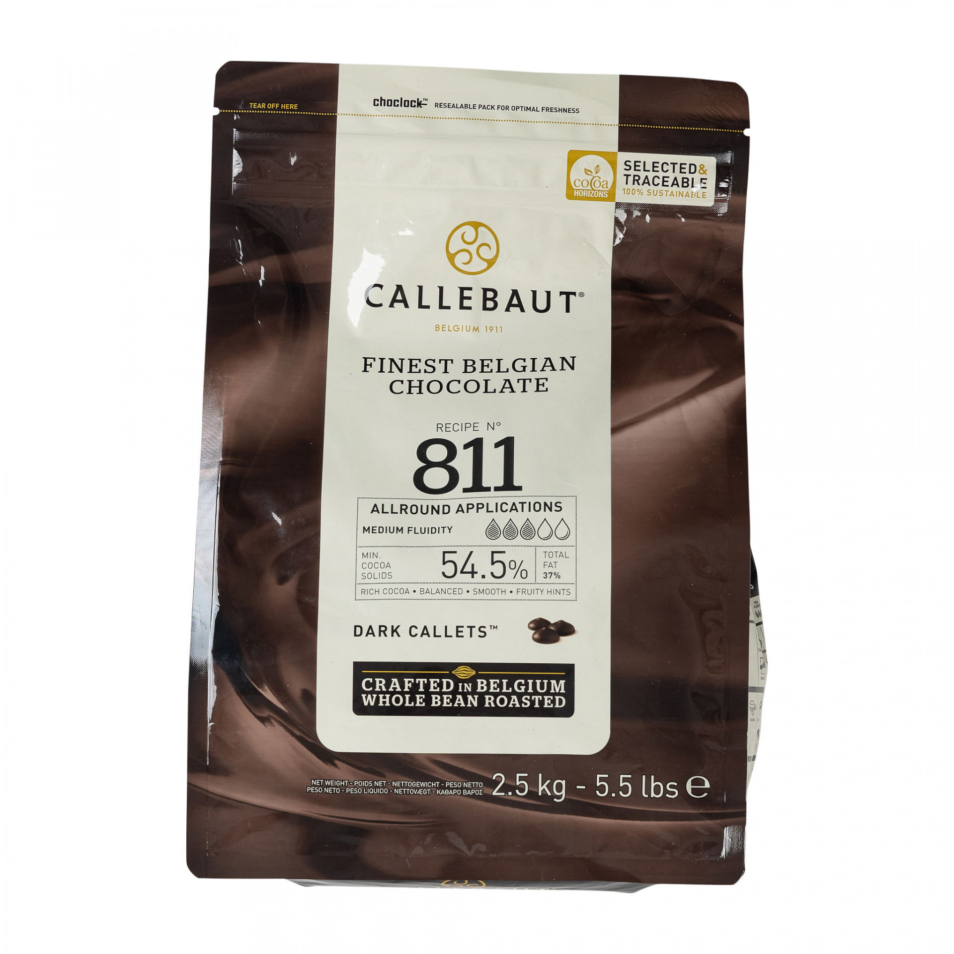 Dark Chocolate Callets 54.5% 2.5kg | Albion Fine Foods Ltd.