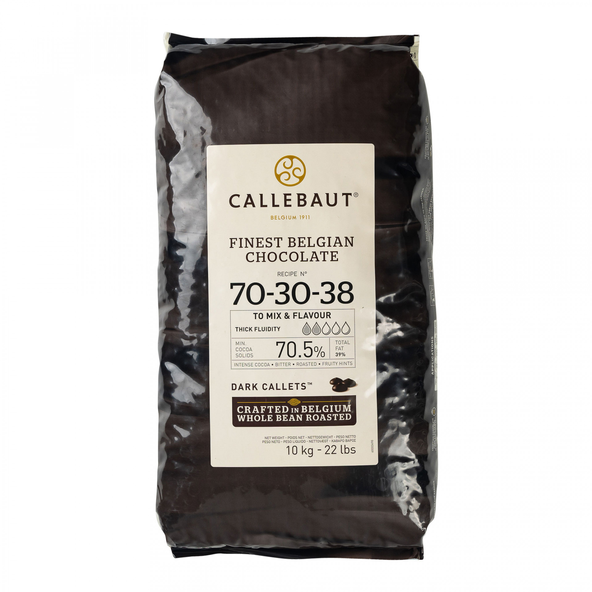 Dark Chocolate Callets 70.5% 10kg | Albion Fine Foods Ltd.