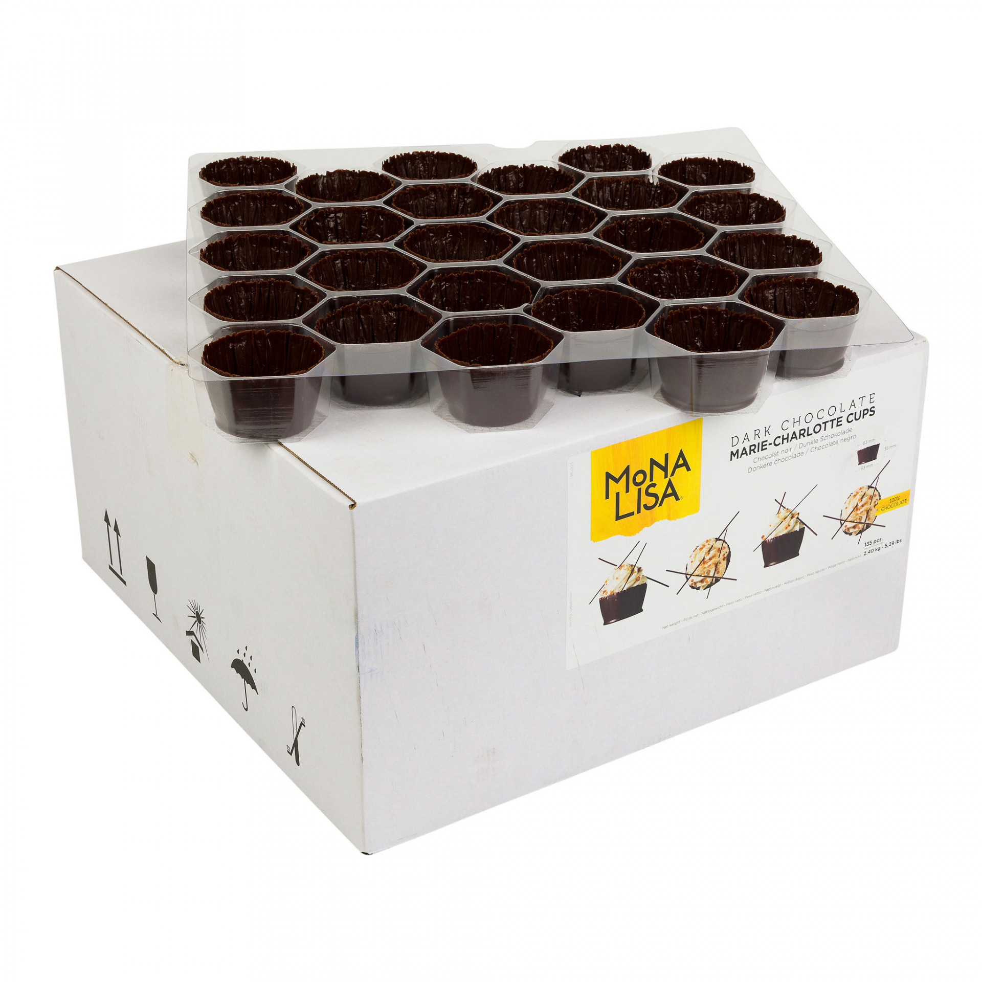 Chocolate Cups Dark, Marie-Charlotte - Mona Lisa 6.3cm x 135 | Albion ...