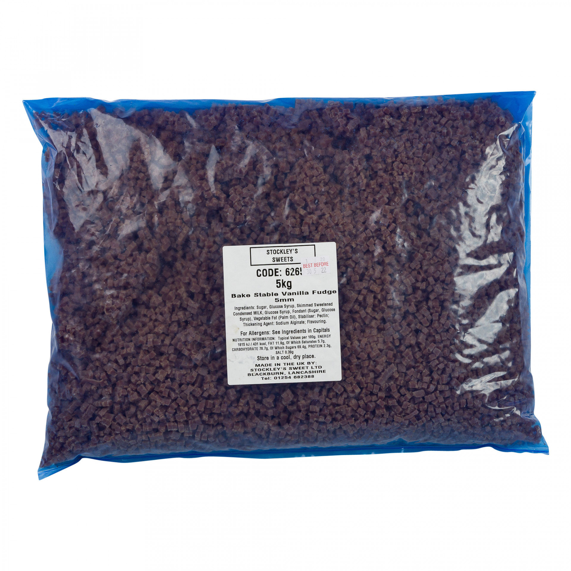 Fudge Pieces Vanilla Mini 5kg | Albion Fine Foods Ltd.