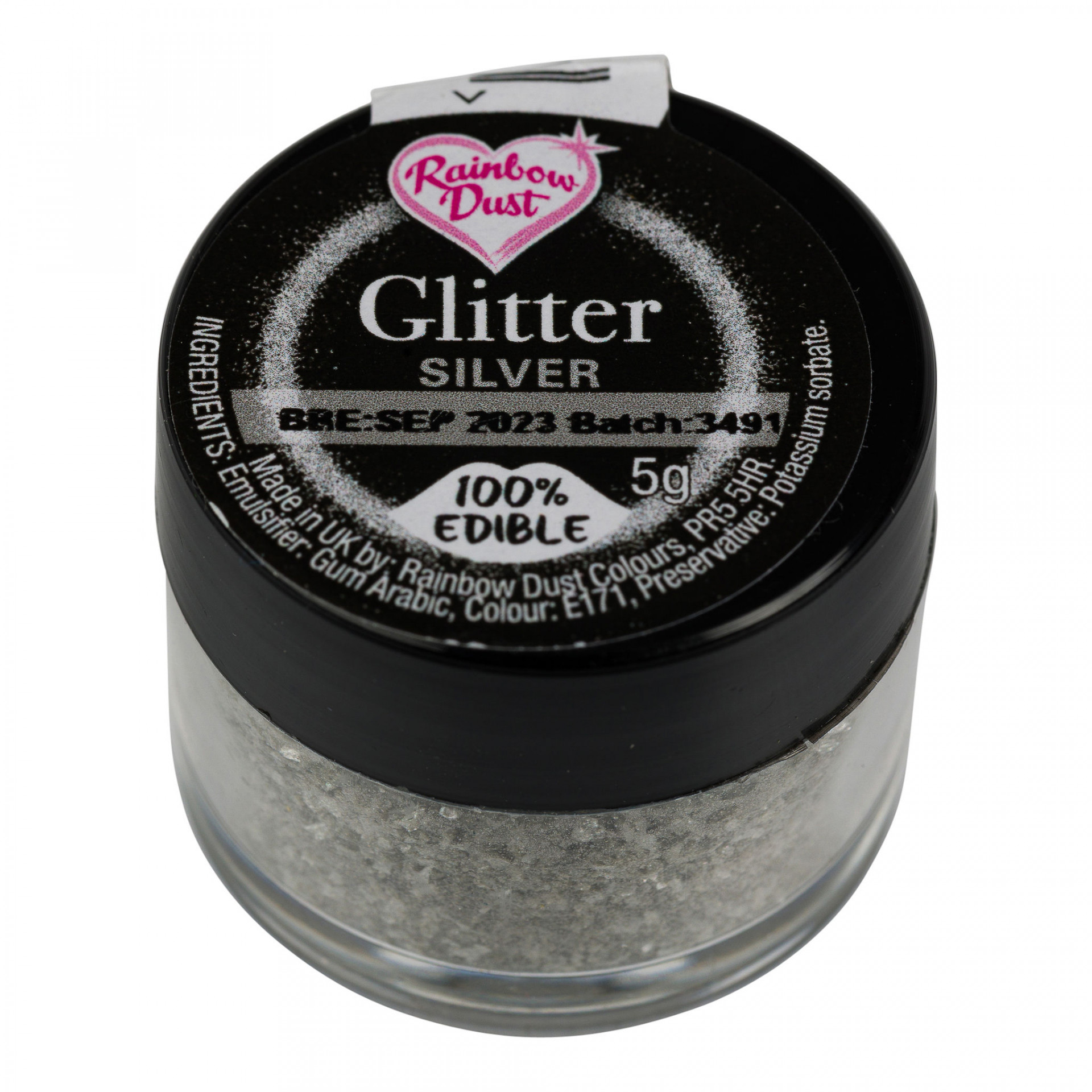 Glitter Edible Silver 5g | Albion Fine Foods Ltd.