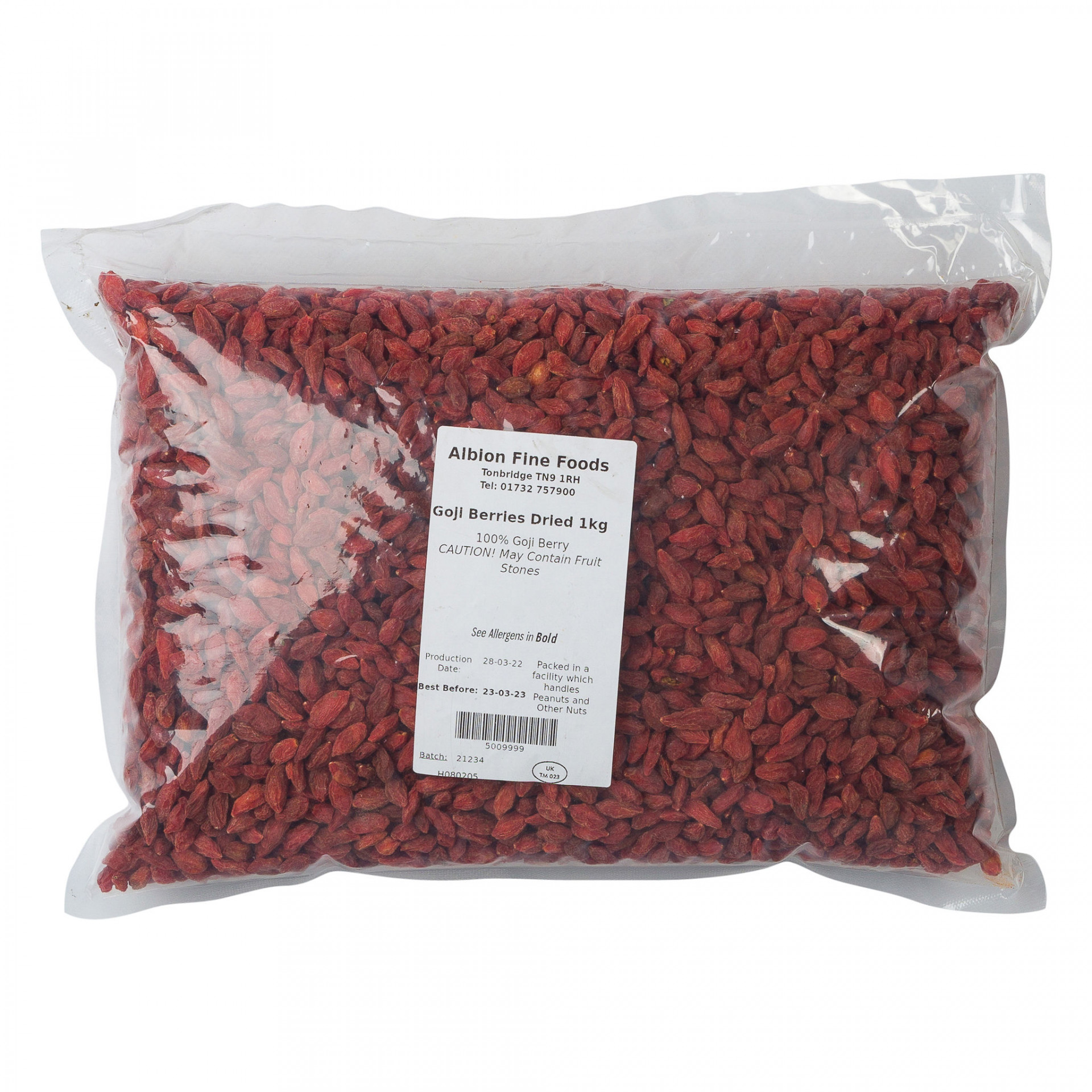Goji Berries Dried 1kg | Albion Fine Foods Ltd.