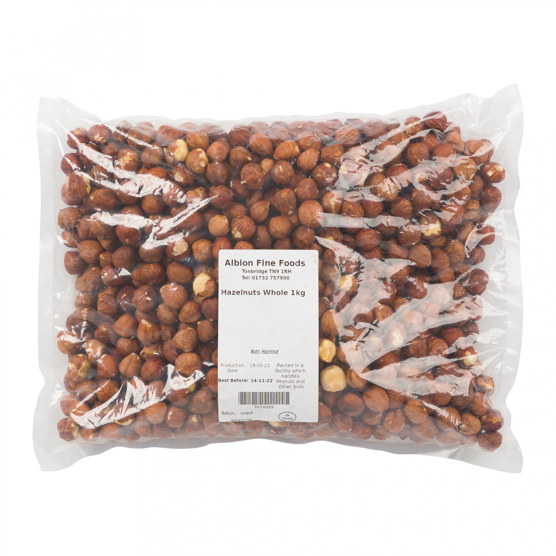 Hazelnuts Whole 1kg | Albion Fine Foods Ltd.