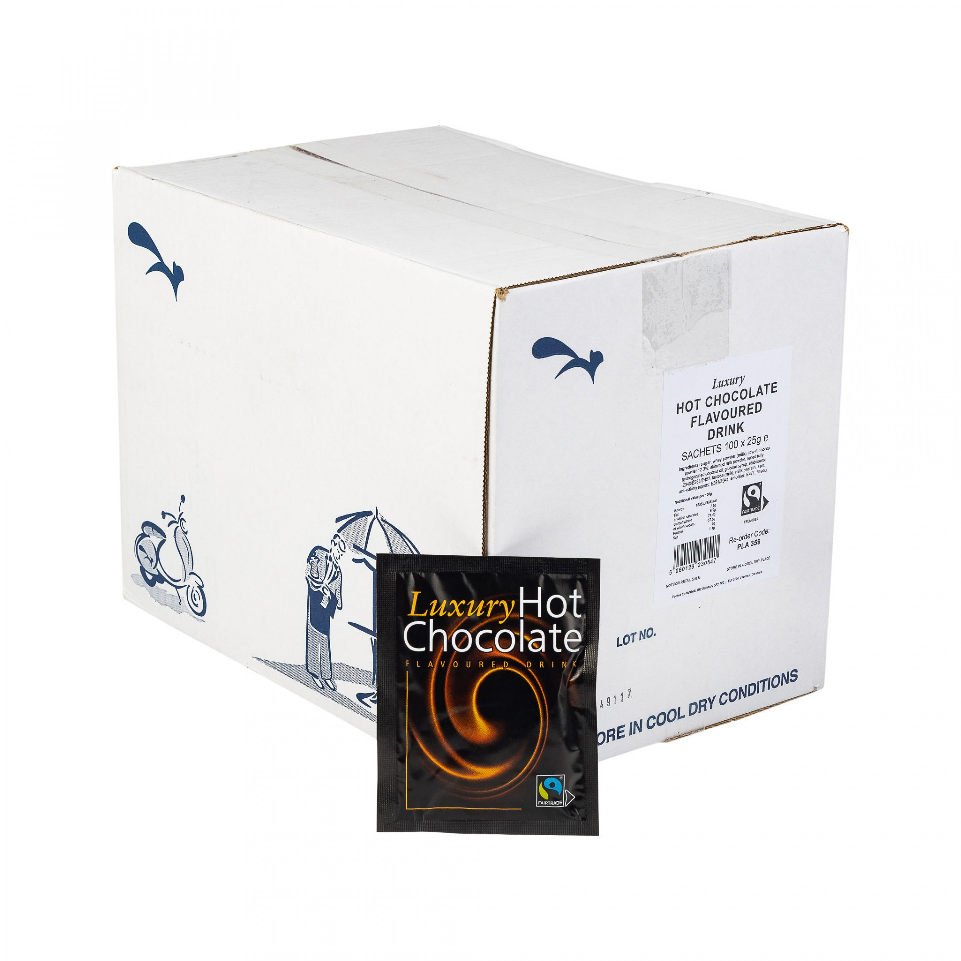 Hot Drinking Chocolate, Sachets 25g x 100 | Albion Fine Foods Ltd.