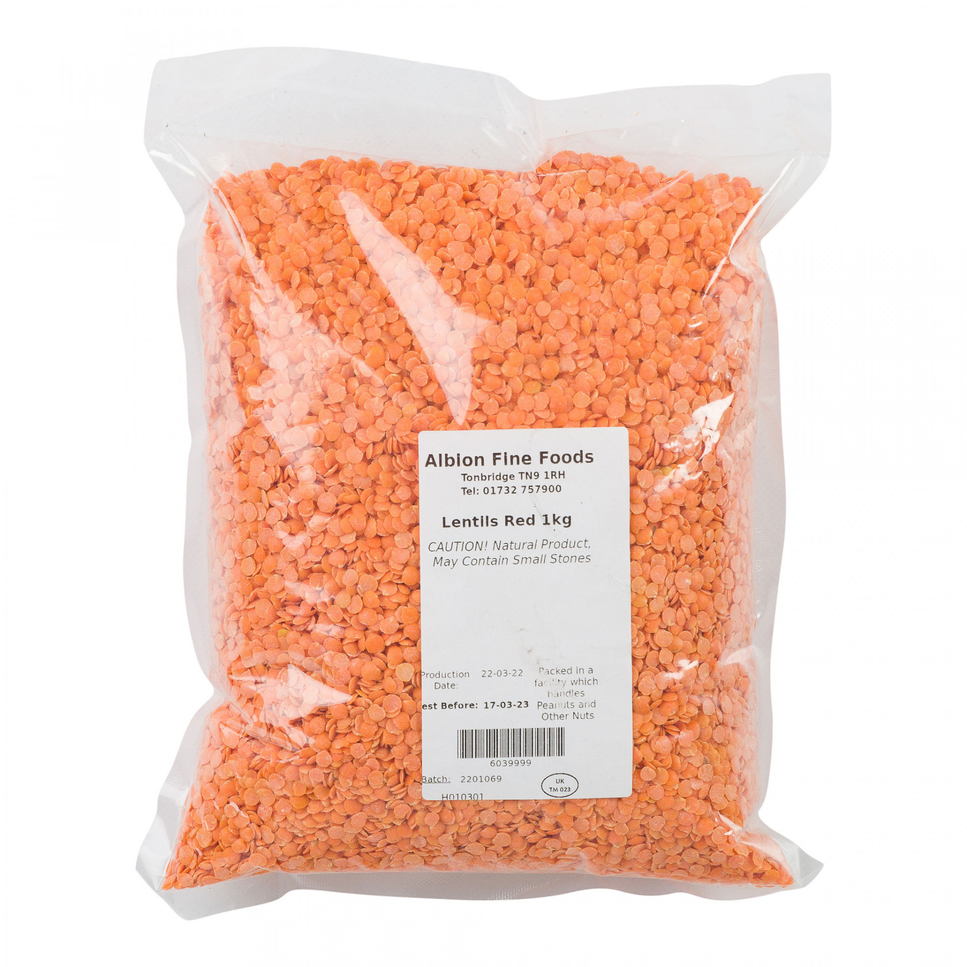 Red Lentils 1kg | Albion Fine Foods Ltd.