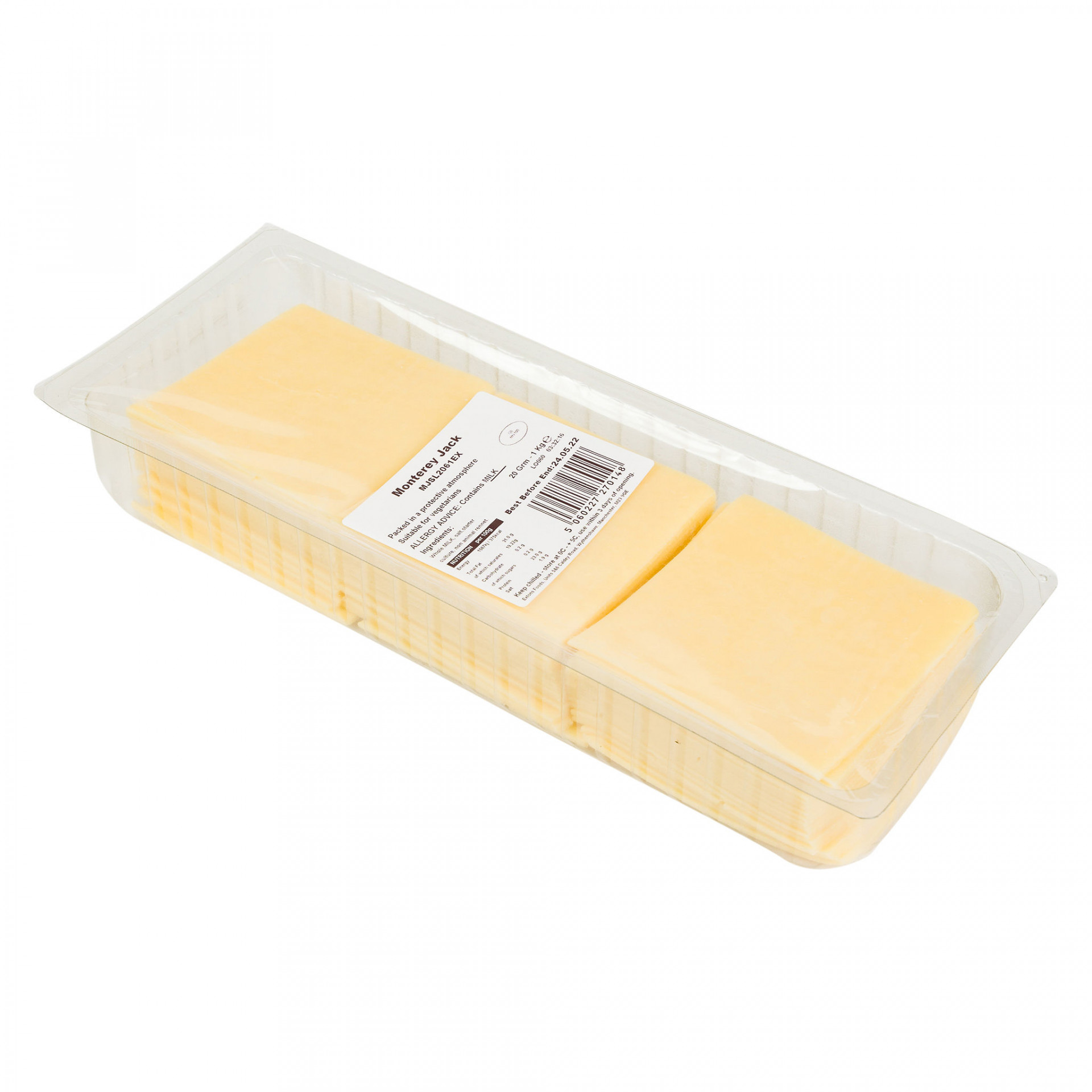 Monterey Jack Sliced 1kg | Albion Fine Foods Ltd.