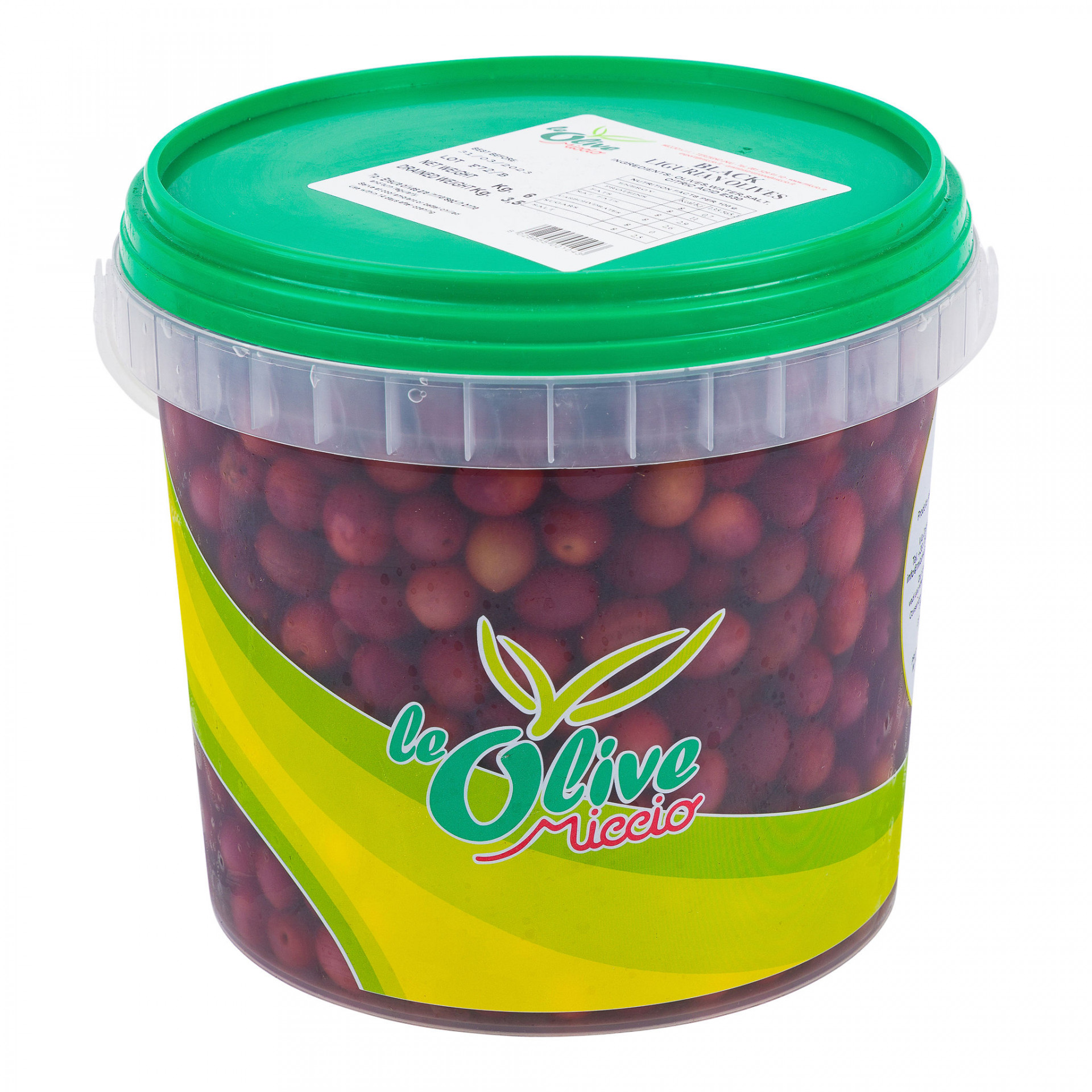 Ligurian Black Olive Stone In 3.5kg | Albion Fine Foods Ltd.