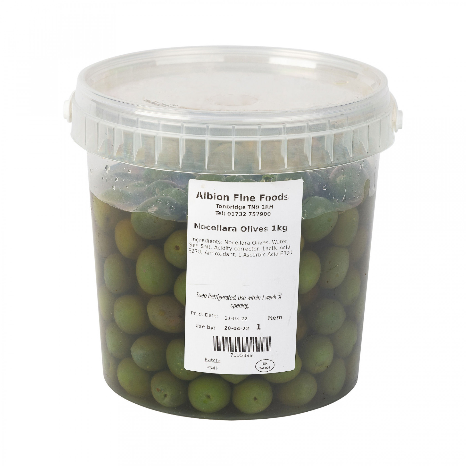 Nocellara Olives Stone In 1kg | Albion Fine Foods Ltd.