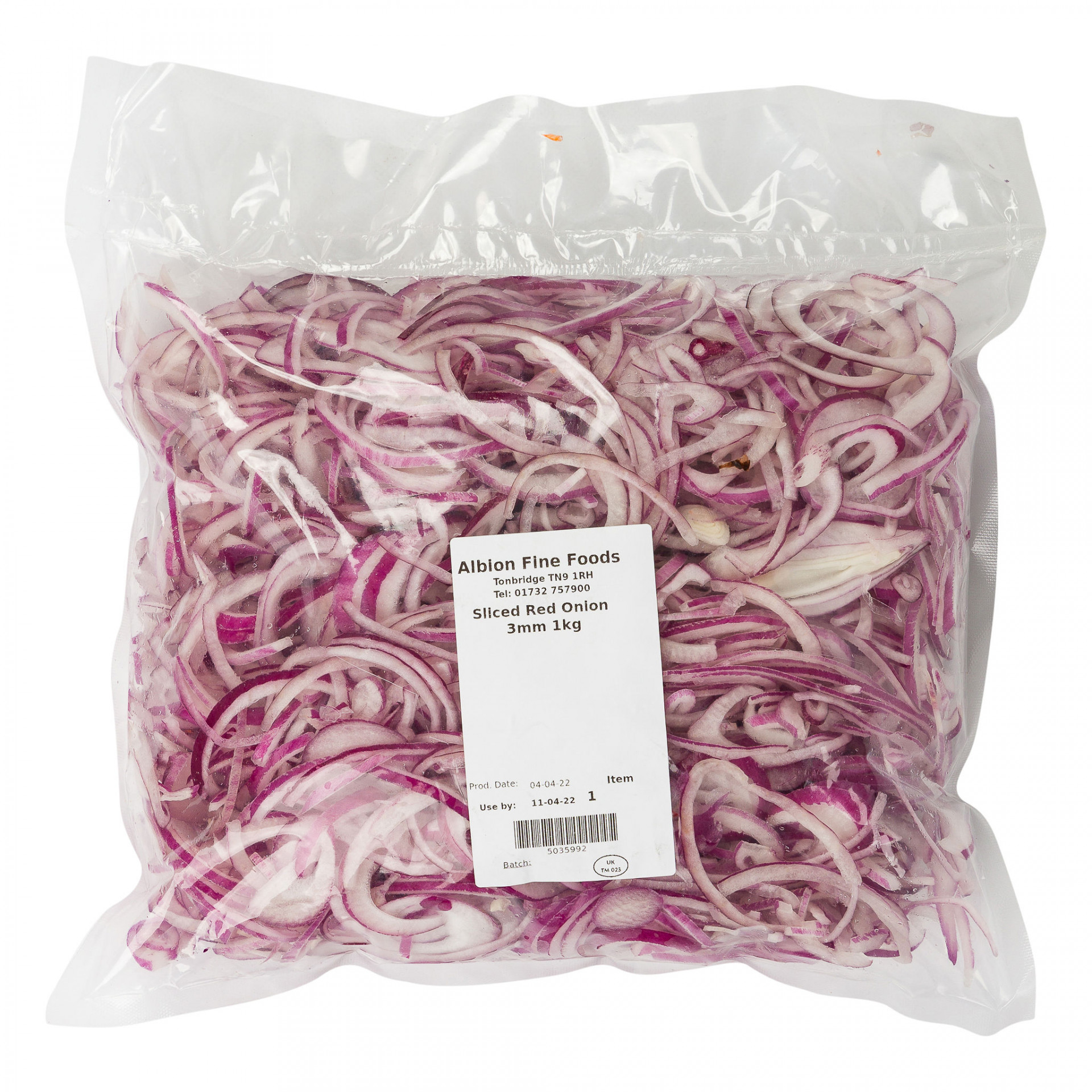 Onions Red Sliced 1kg | Albion Fine Foods Ltd.