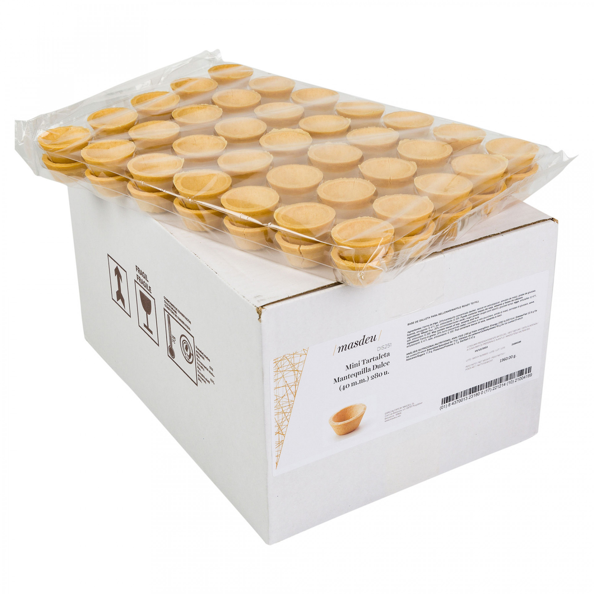 Pastry Cases, Sweet 4cm x 280 | Albion Fine Foods Ltd.