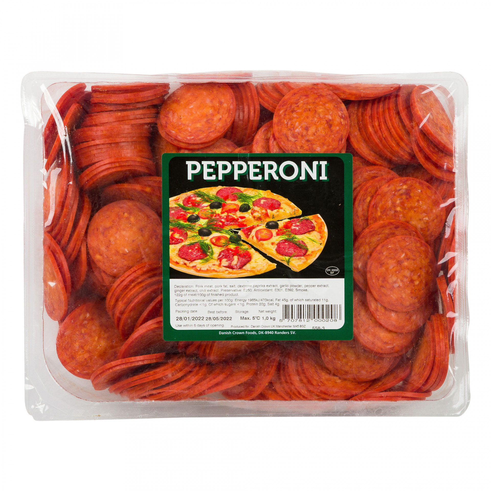 Sliced Pepperoni 1kg | Albion Fine Foods Ltd.