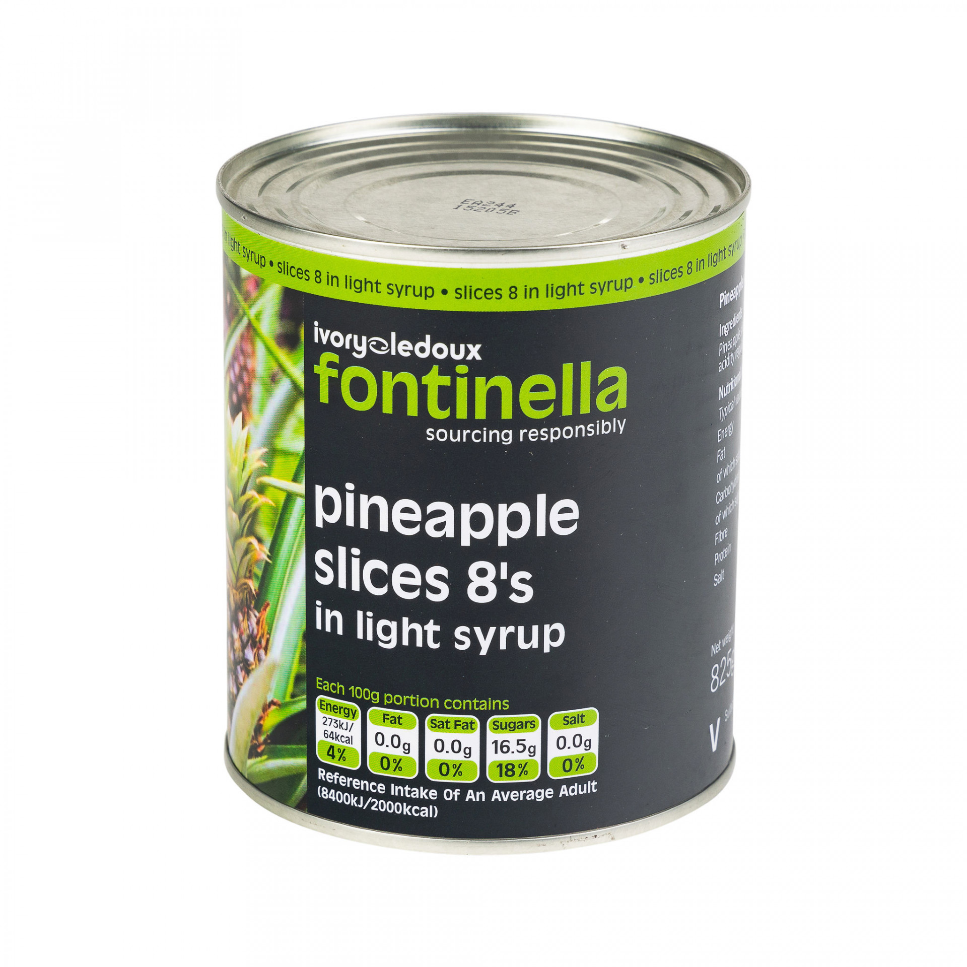 Pineapple Slices in Syrup, Tinned 800g | Albion Fine Foods Ltd.