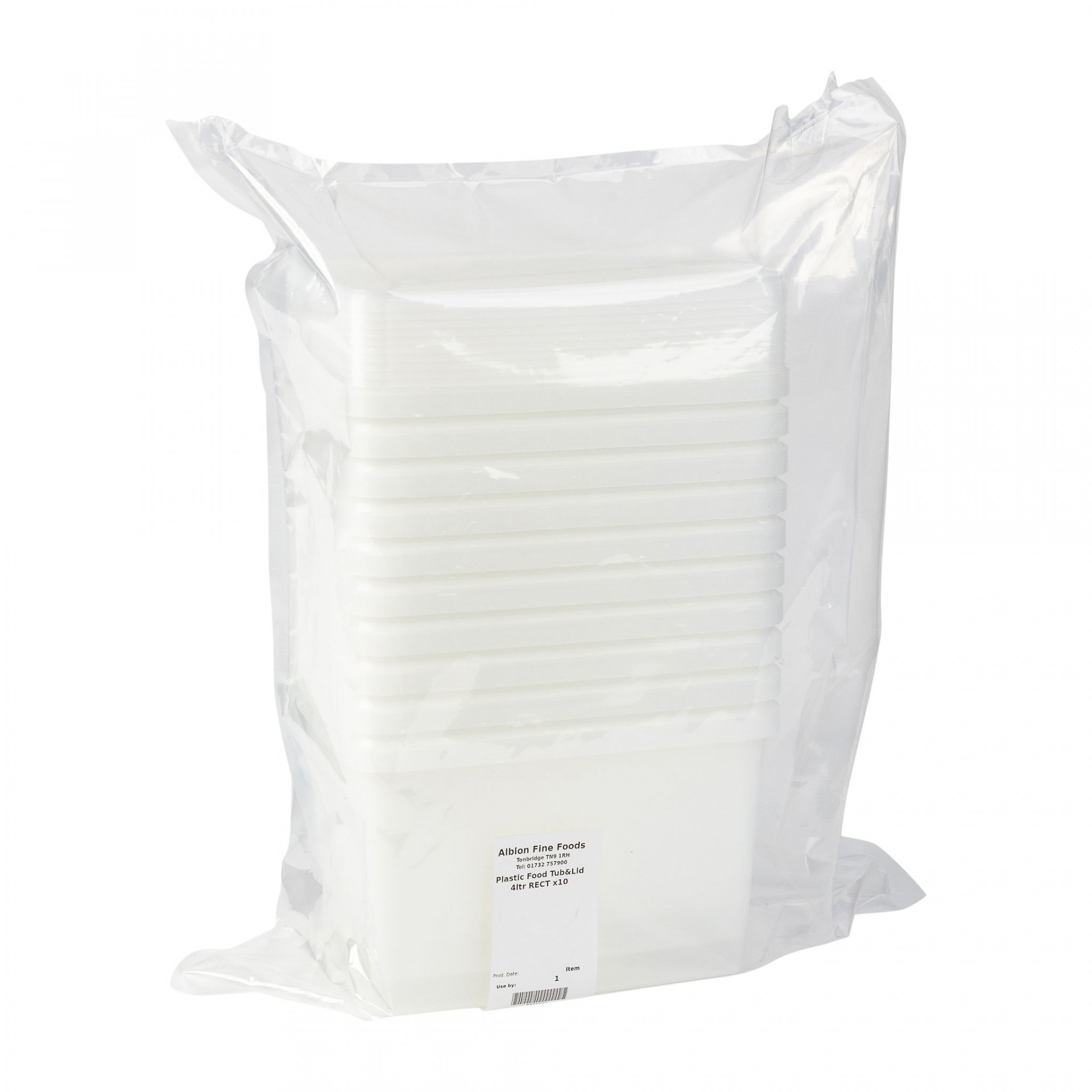 Plastic Food Tub & Lid 4ltr x 10 | Albion Fine Foods Ltd.