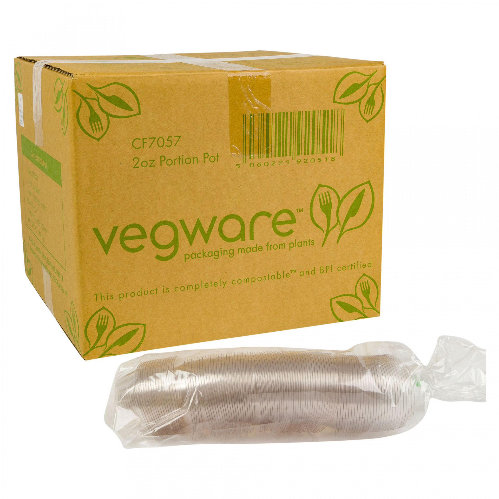 Plastic Portion Pots 2oz - Vegware x 2000 | Albion Fine Foods Ltd.