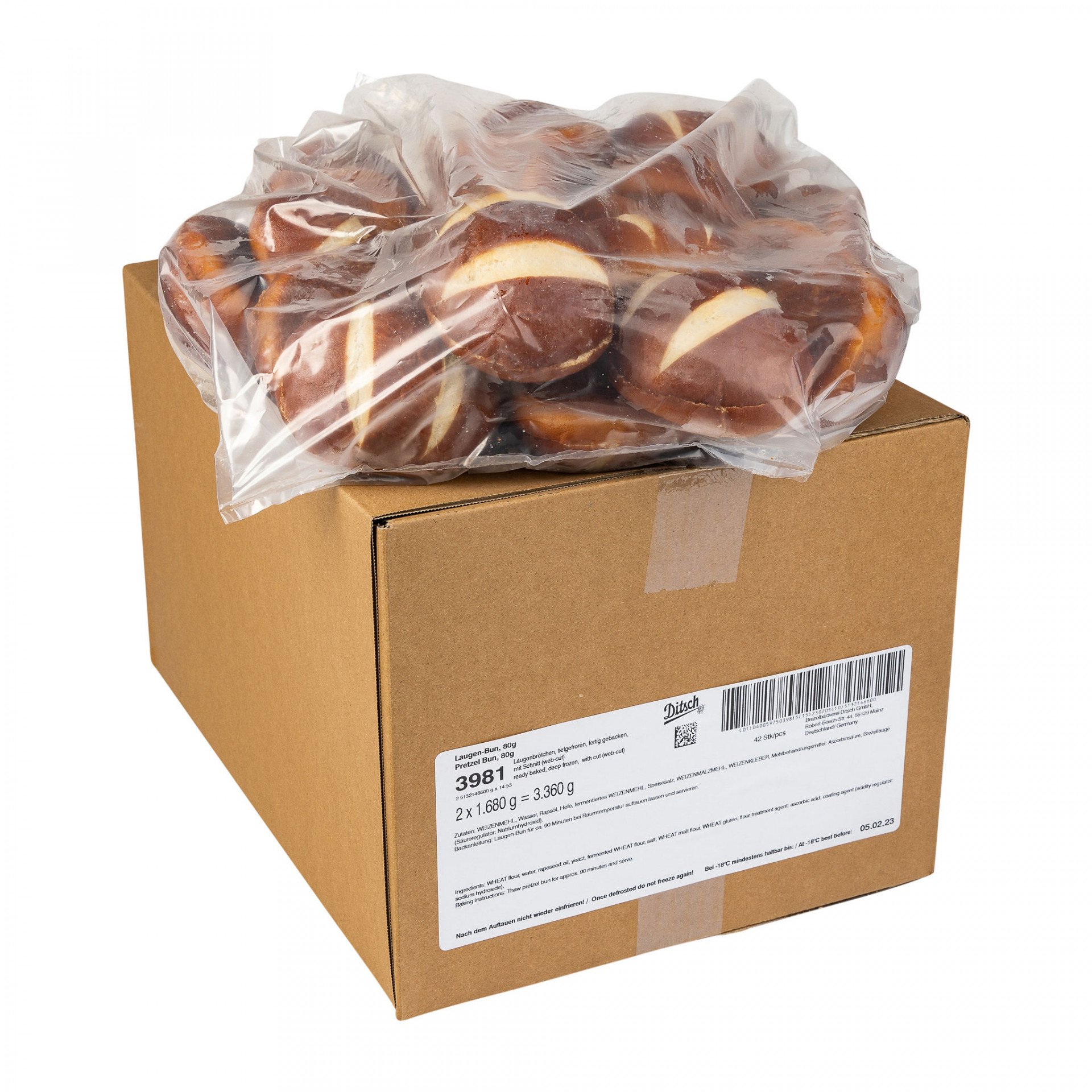 Burger Bun, Pretzel, Pre-sliced x 42 | Albion Fine Foods Ltd.