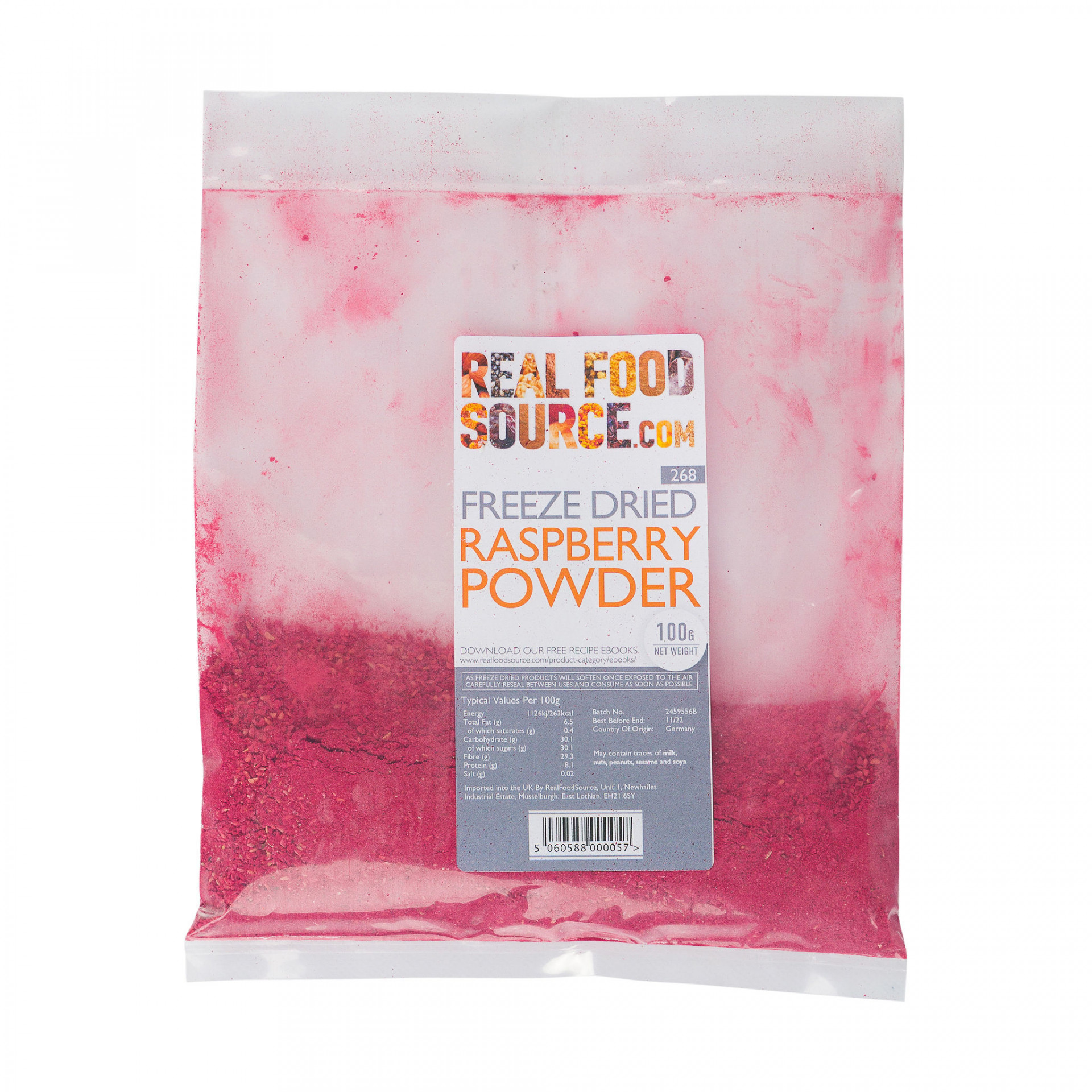Raspberry Powder Freeze Dried 100g | Albion Fine Foods Ltd.