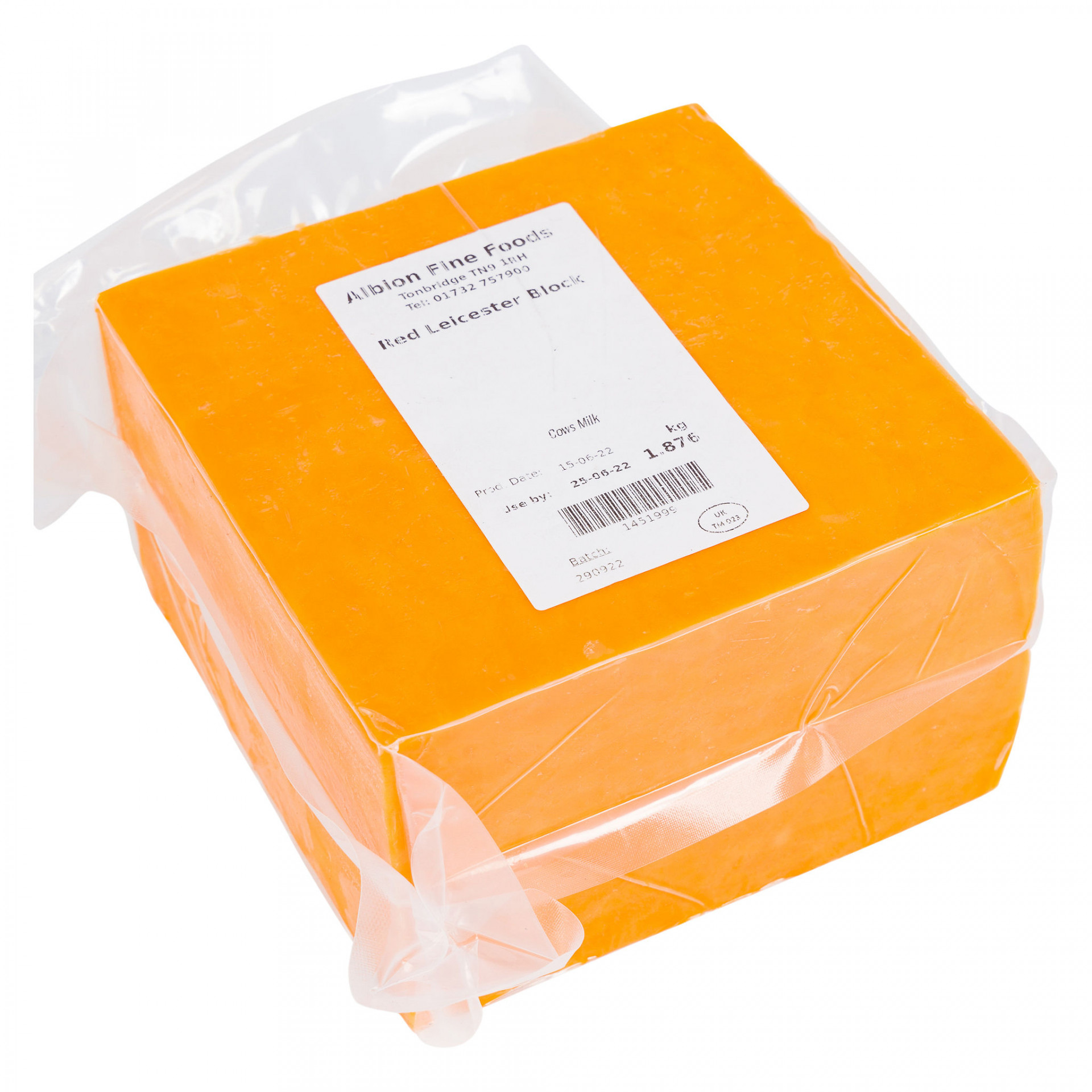 Cheese, Red Leicester Creamery per kilo | Albion Fine Foods Ltd.