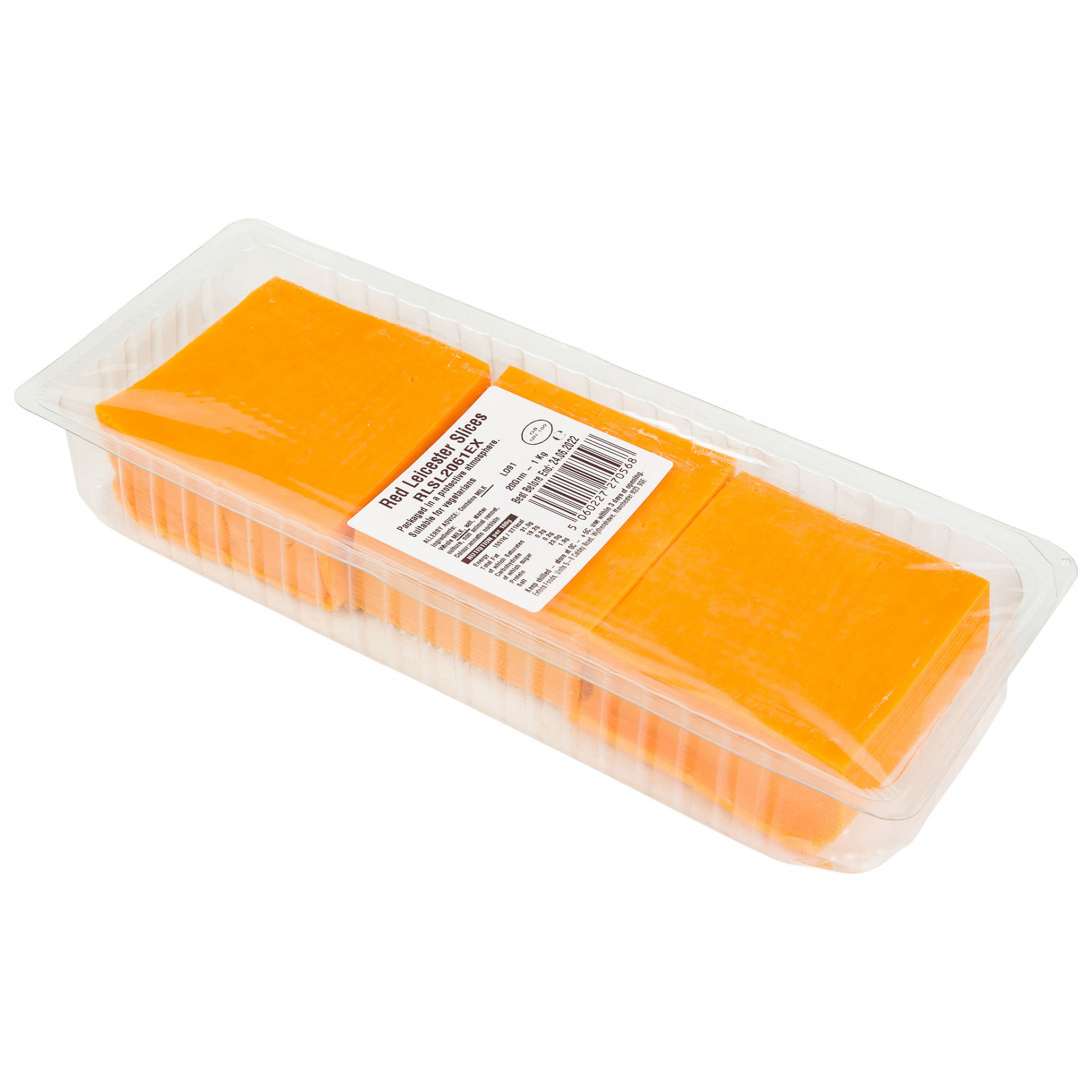 Red Leicester Sliced 1kg | Albion Fine Foods Ltd.