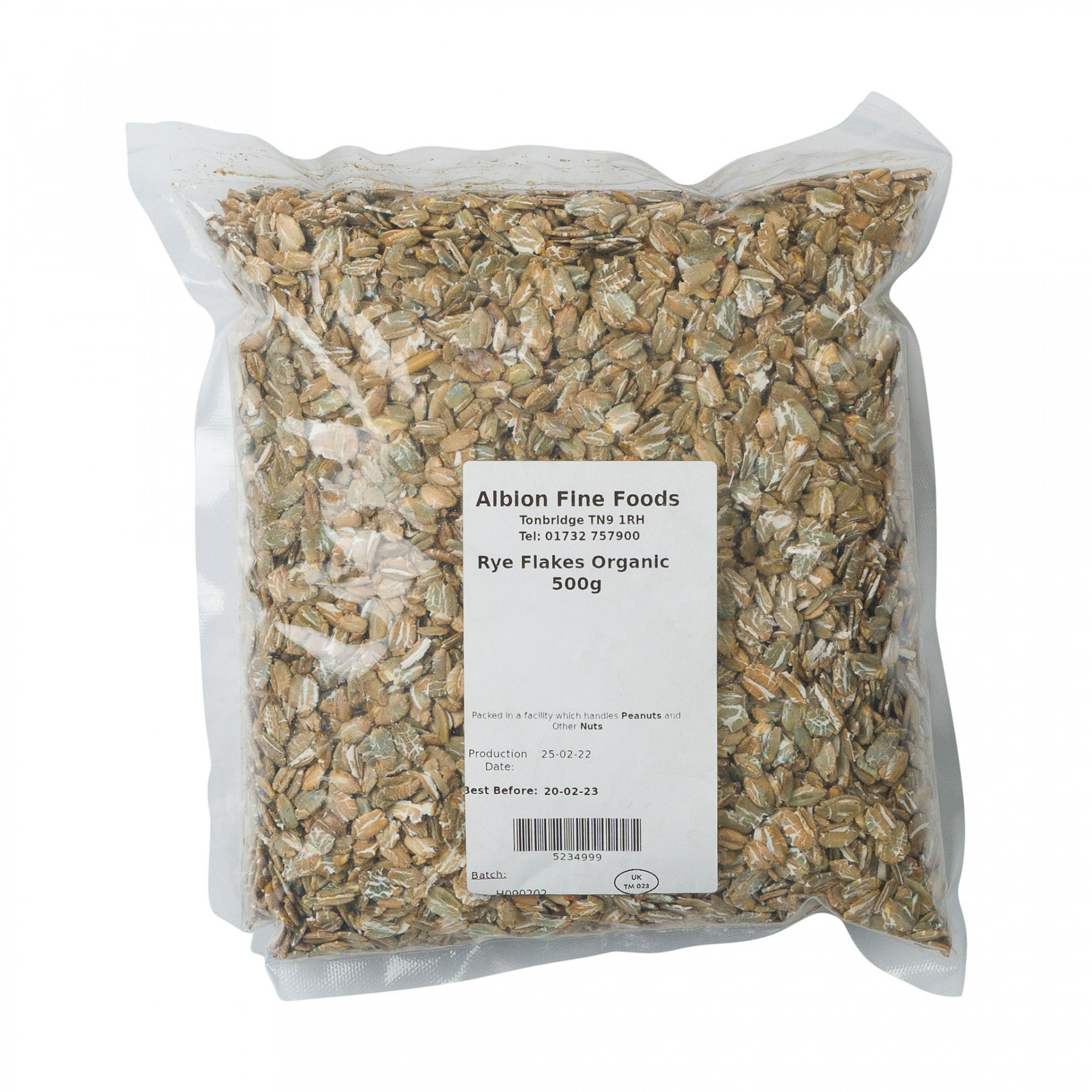 Rye Flakes Organic 500g | Albion Fine Foods Ltd.