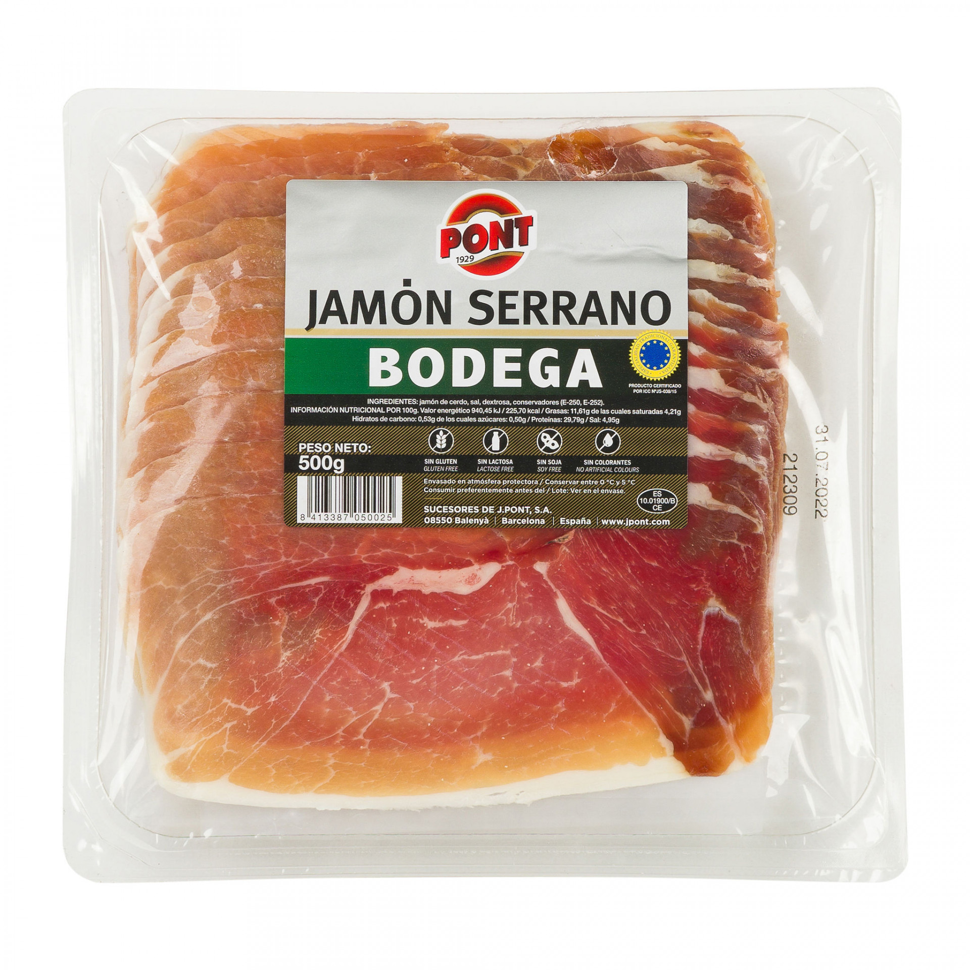 Sliced Serrano, Fresh 500g | Albion Fine Foods Ltd.