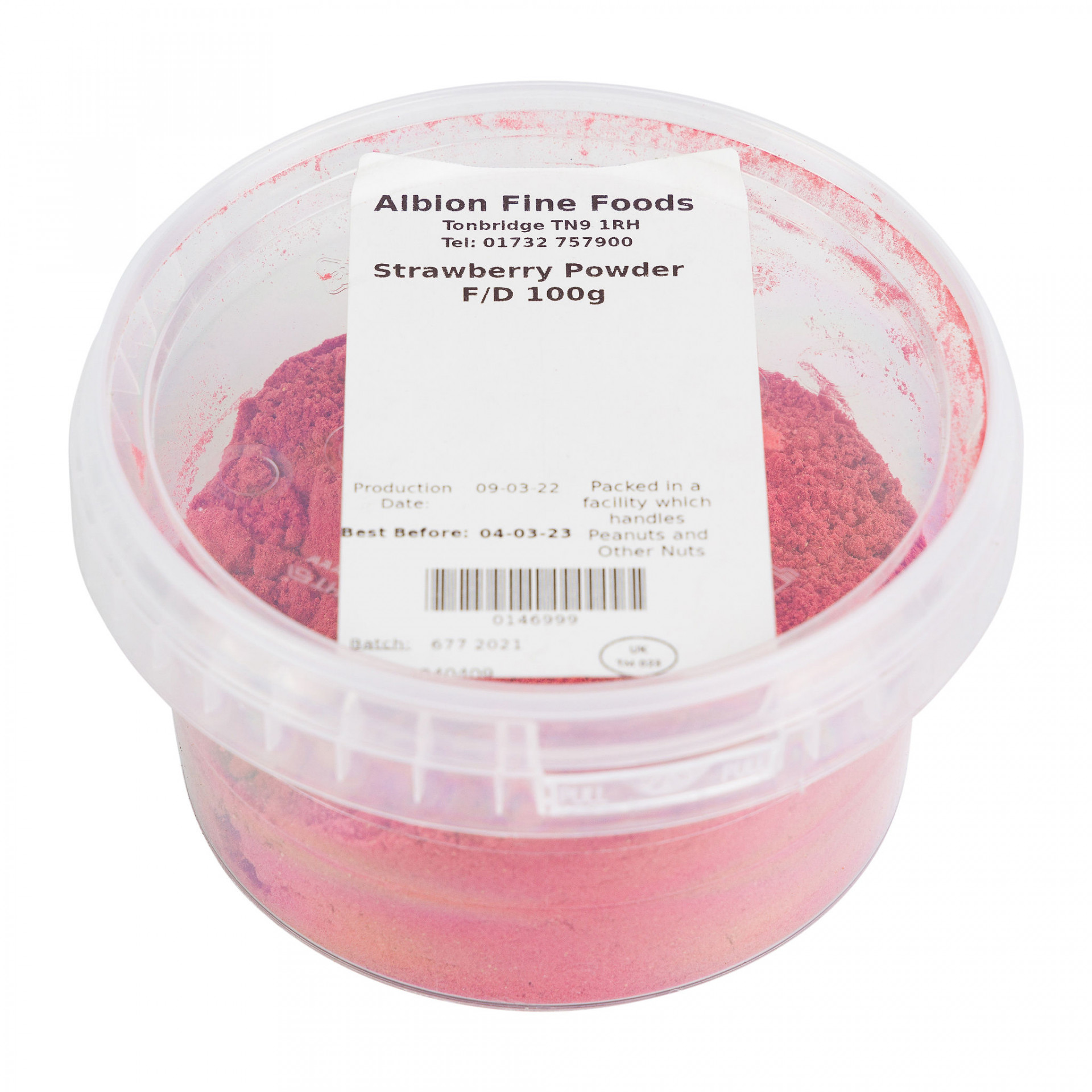 Strawberry Powder Freeze Dried 100g | Albion Fine Foods Ltd.