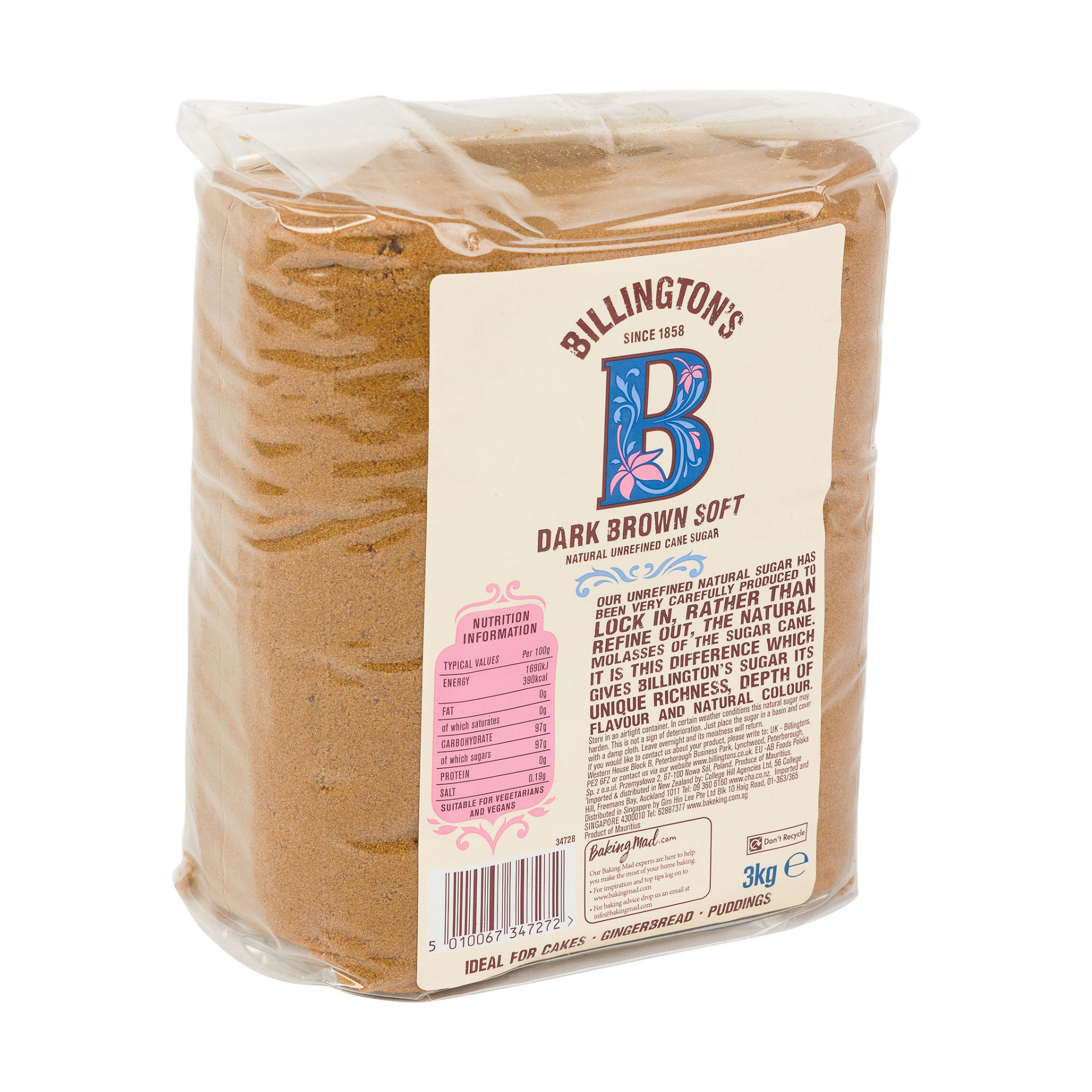 Sugar Soft Dark Brown 3kg | Albion Fine Foods Ltd.