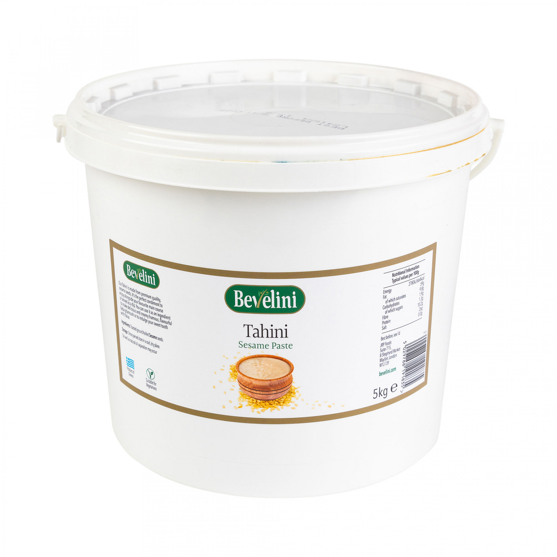 Tahini Plastic Bucket 5kg | Albion Fine Foods Ltd.
