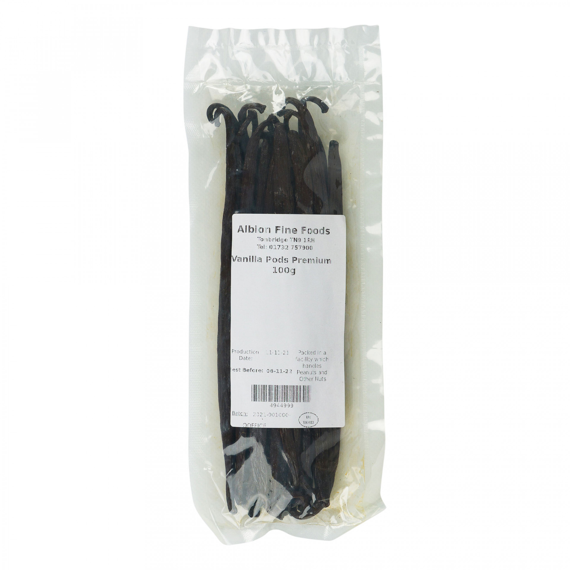 Vanilla Pods Premium 100g | Albion Fine Foods Ltd.