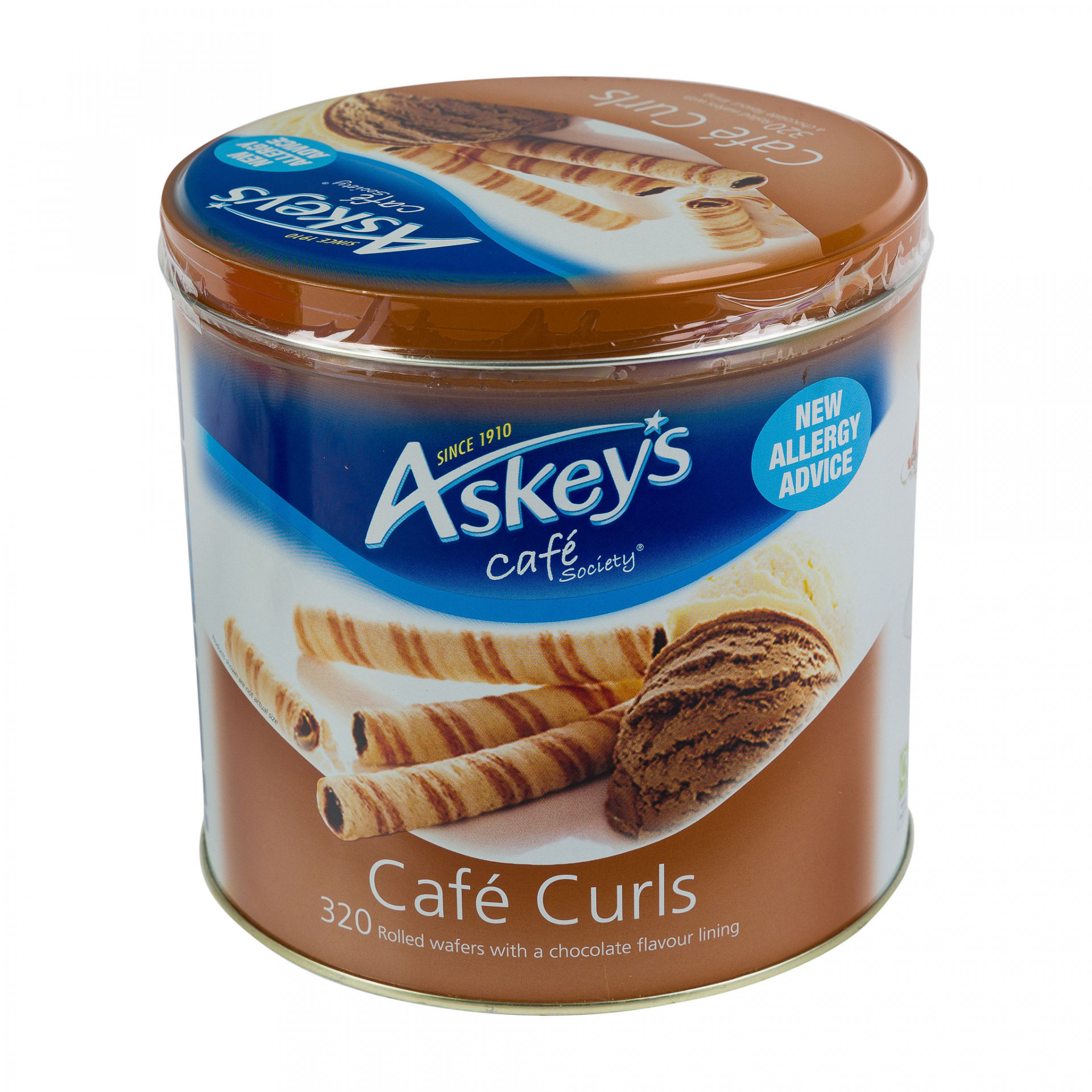 Wafer Coffee Curls Rossini x 320 | Albion Fine Foods Ltd.